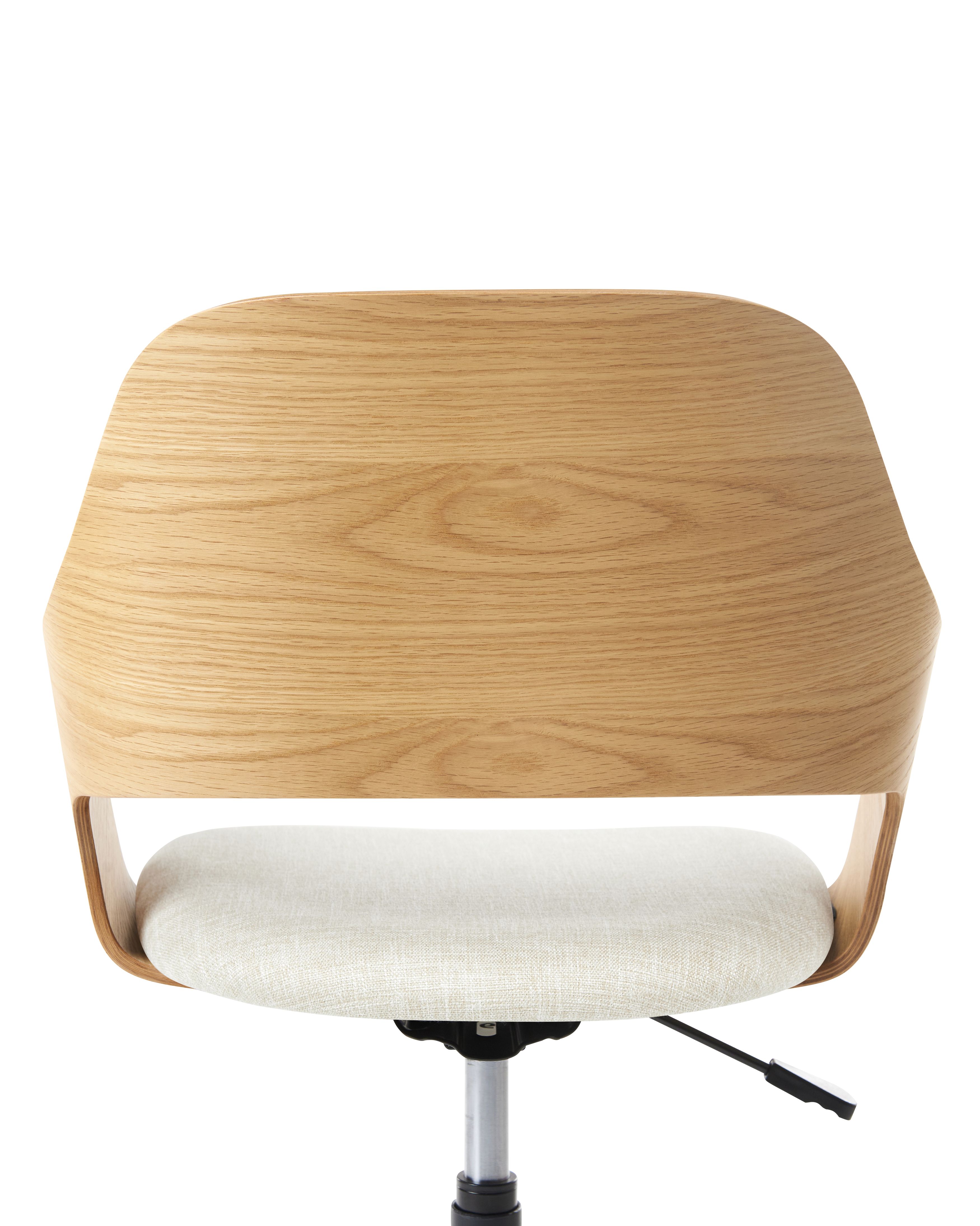 Desk Chair NOVATO Faux Linen Light Beige | Beliani.co.uk