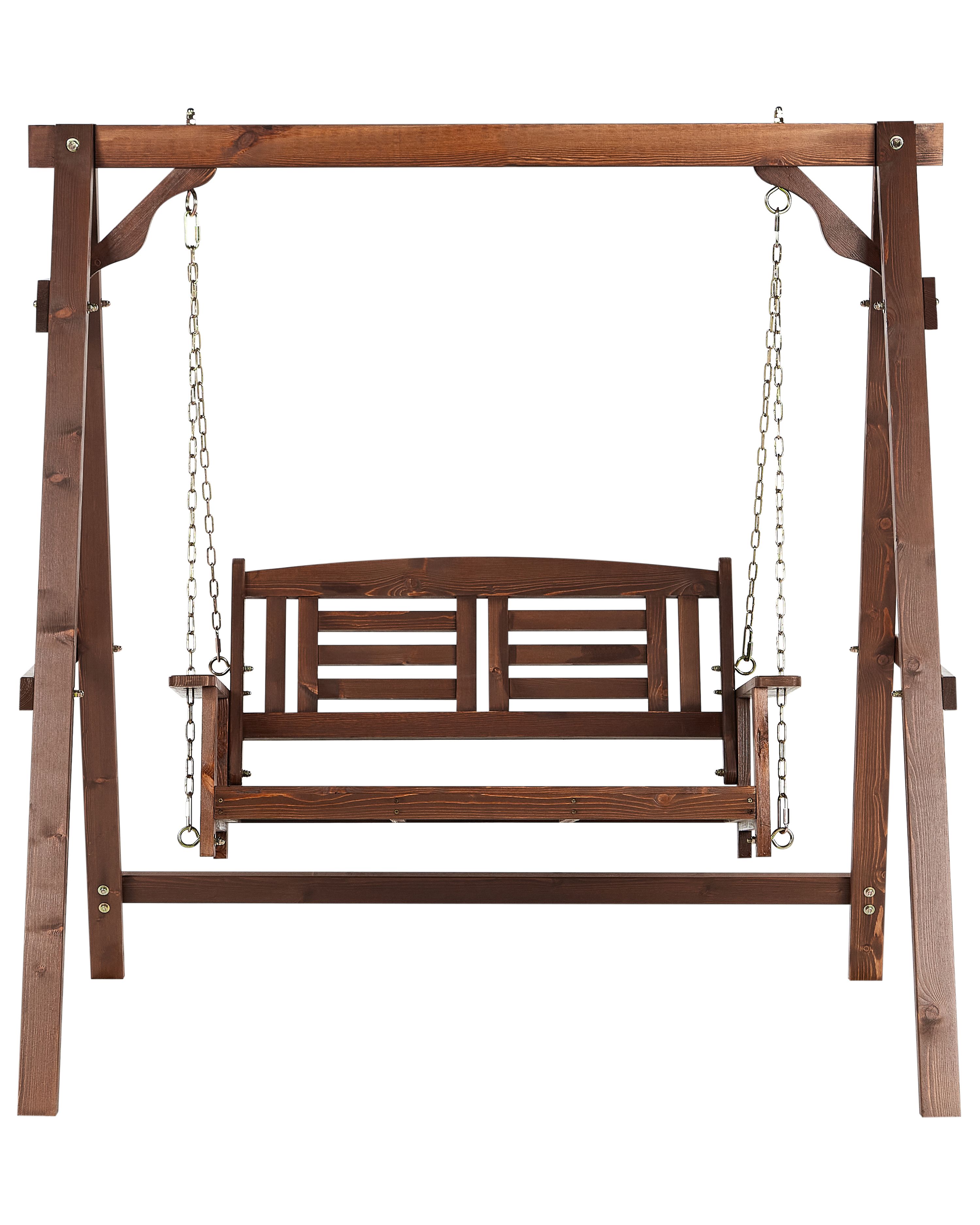 Columpio NERITO Madera de abeto Marrón oscuro | Beliani.es