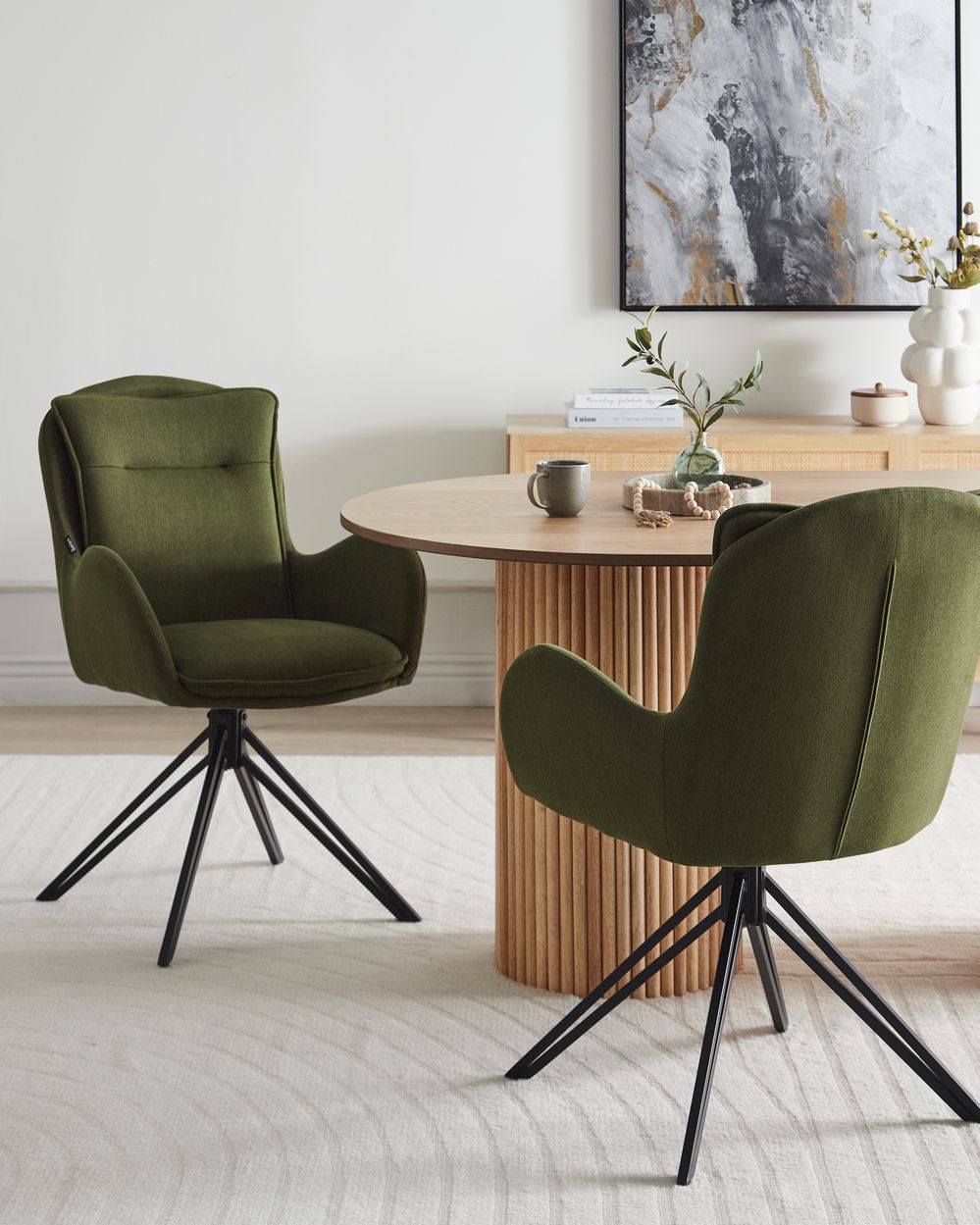 Set of 4 Dining Chairs EMORY Light Green | Beliani.co.uk