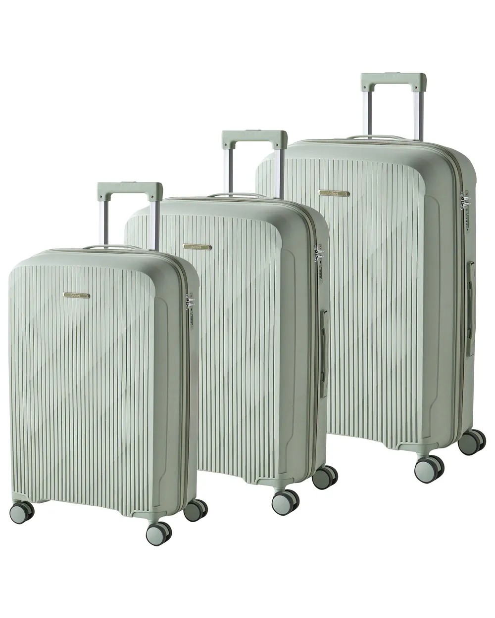 Conjunto de 3 malas rígidas TONSAI Verde claro | Beliani.pt