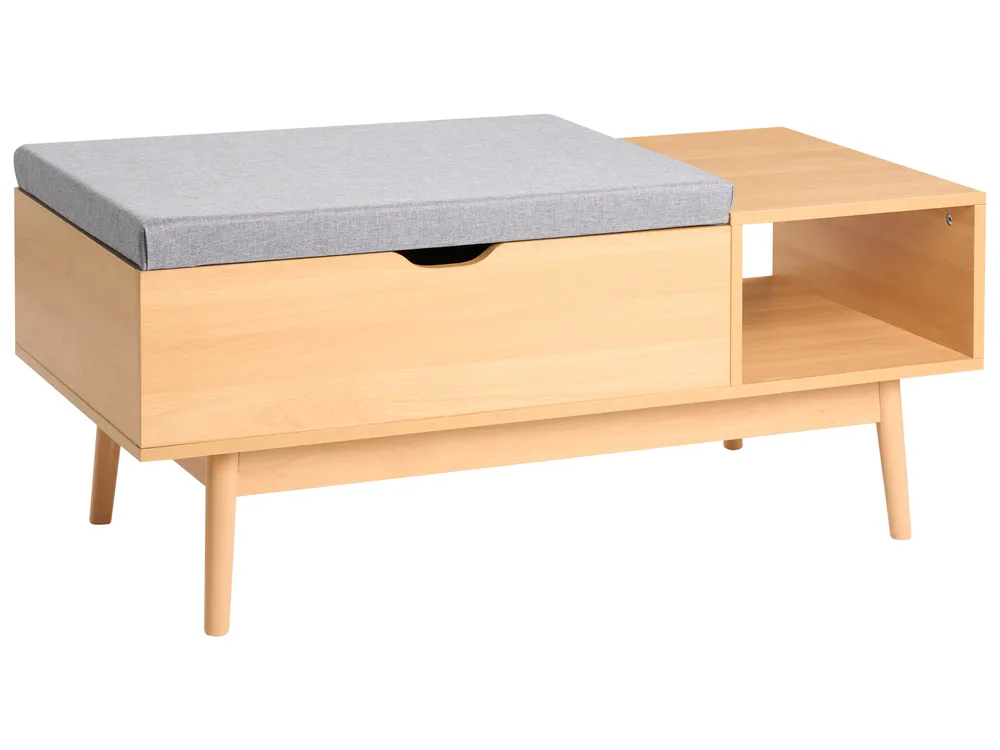 Shoe Bench BOURKE Light Brown | Beliani.es