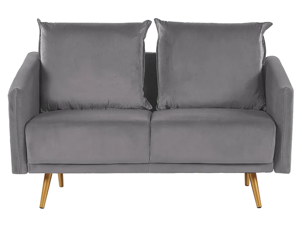 Modular Sofa 2 Seater HELLNAR Fabric Grey | Beliani.co.uk