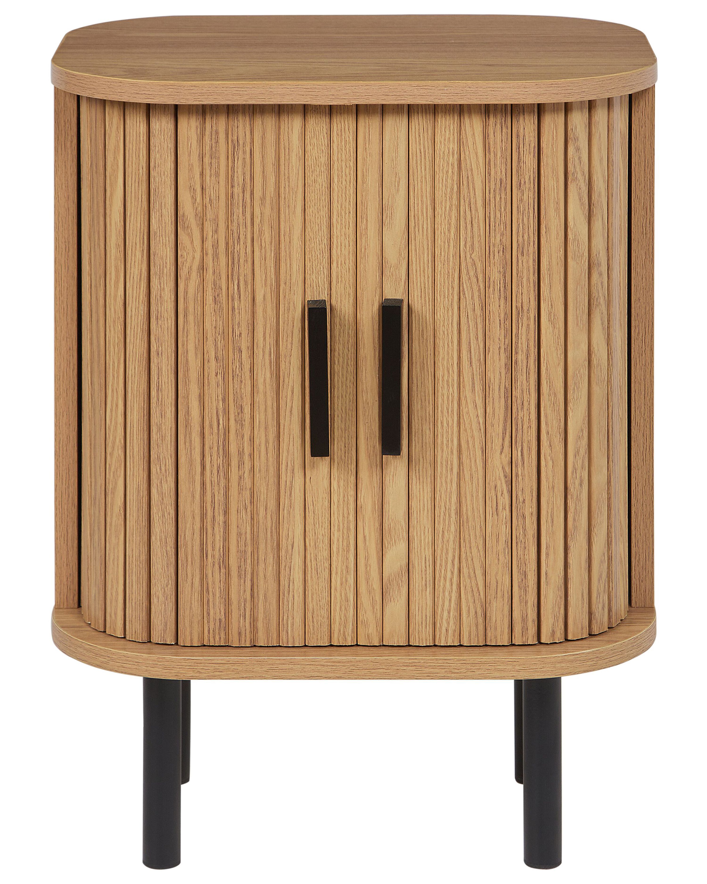 Bedside Table BRADLEY Light Wood Beliani