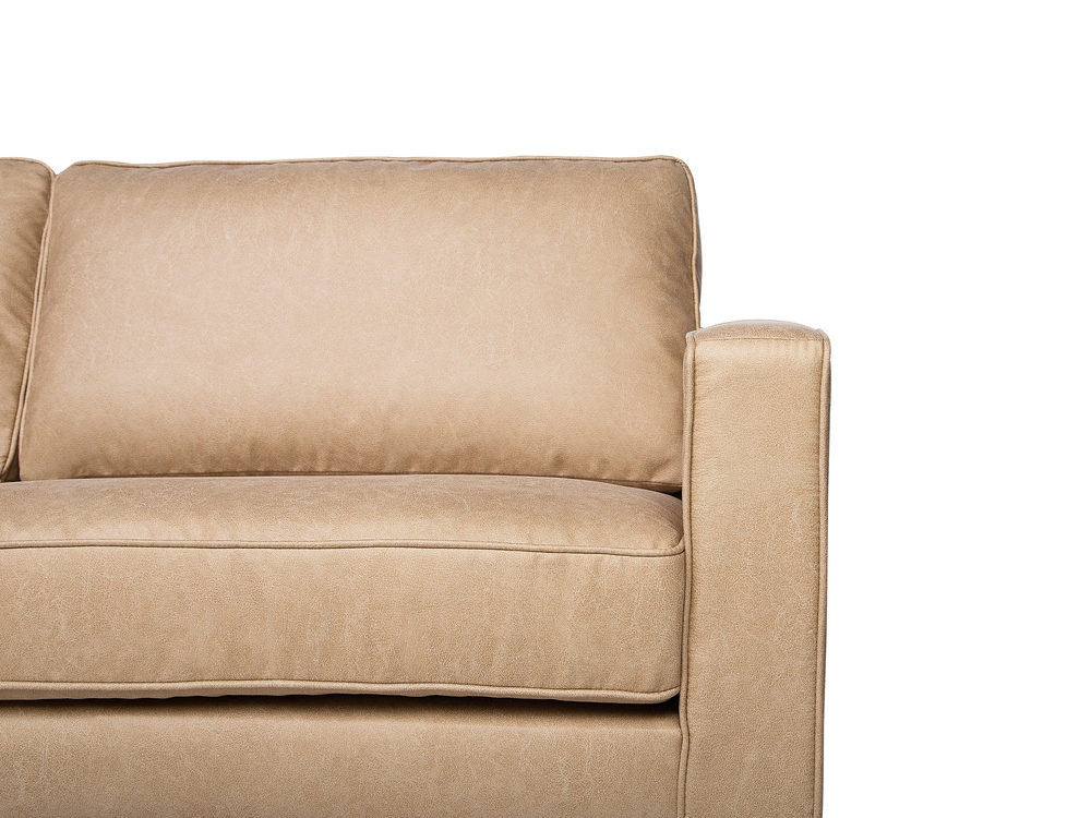 Tan faux leather recliner store