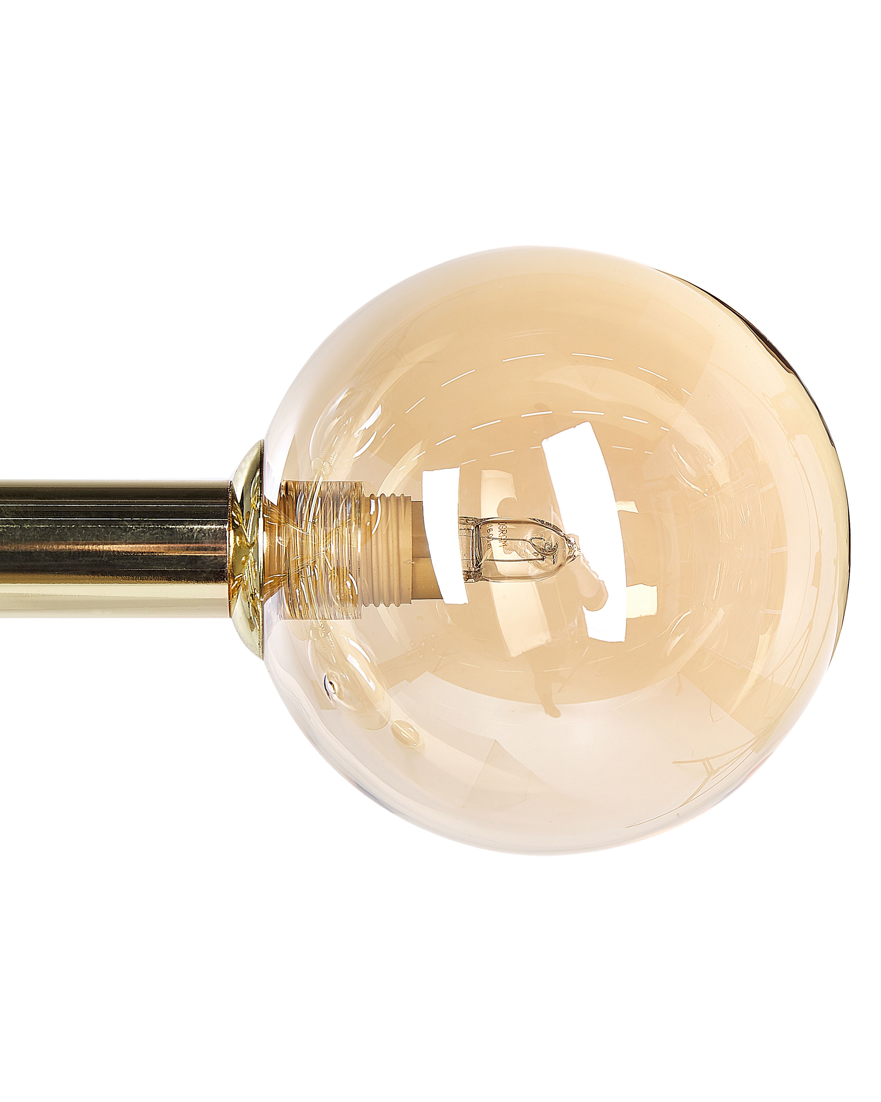 Hanglamp 10 lampen goud RAMIS | Beliani.nl