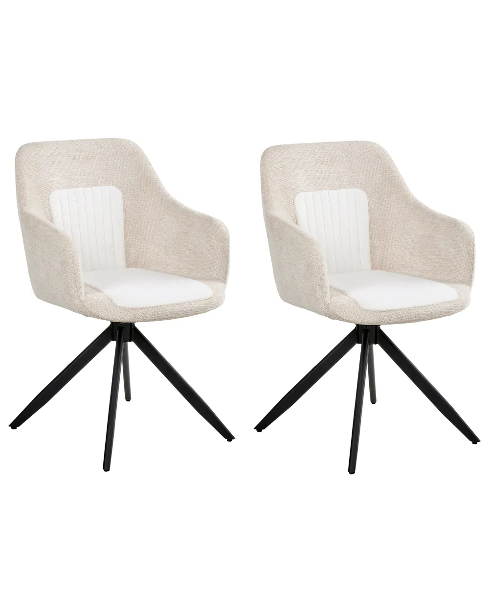 Set de 2 scaune dining Pivotant LIKELY Bej deschis | Beliani.ro