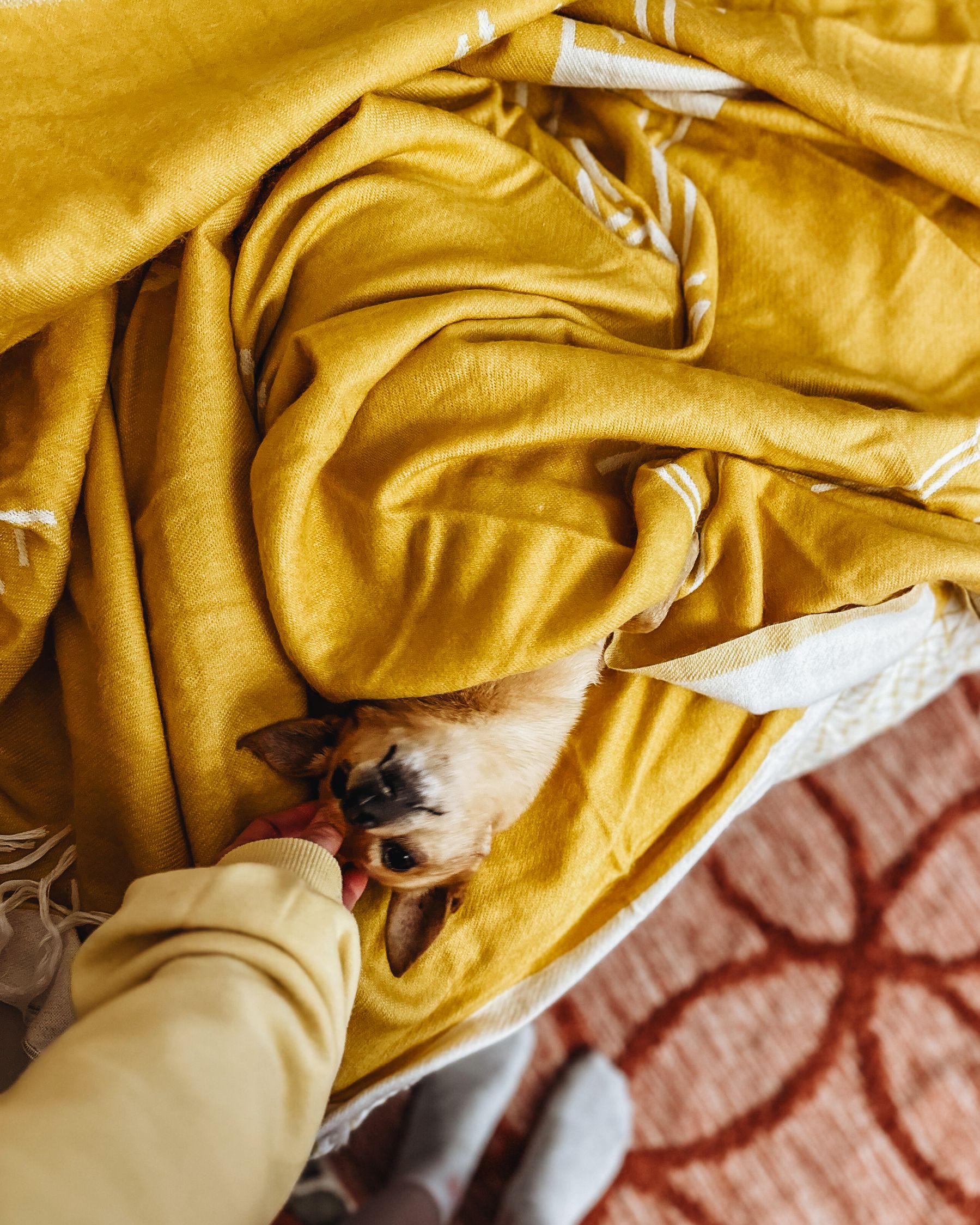 Plaid JALKINI 130 x 170 cm Gul | Beliani.dk