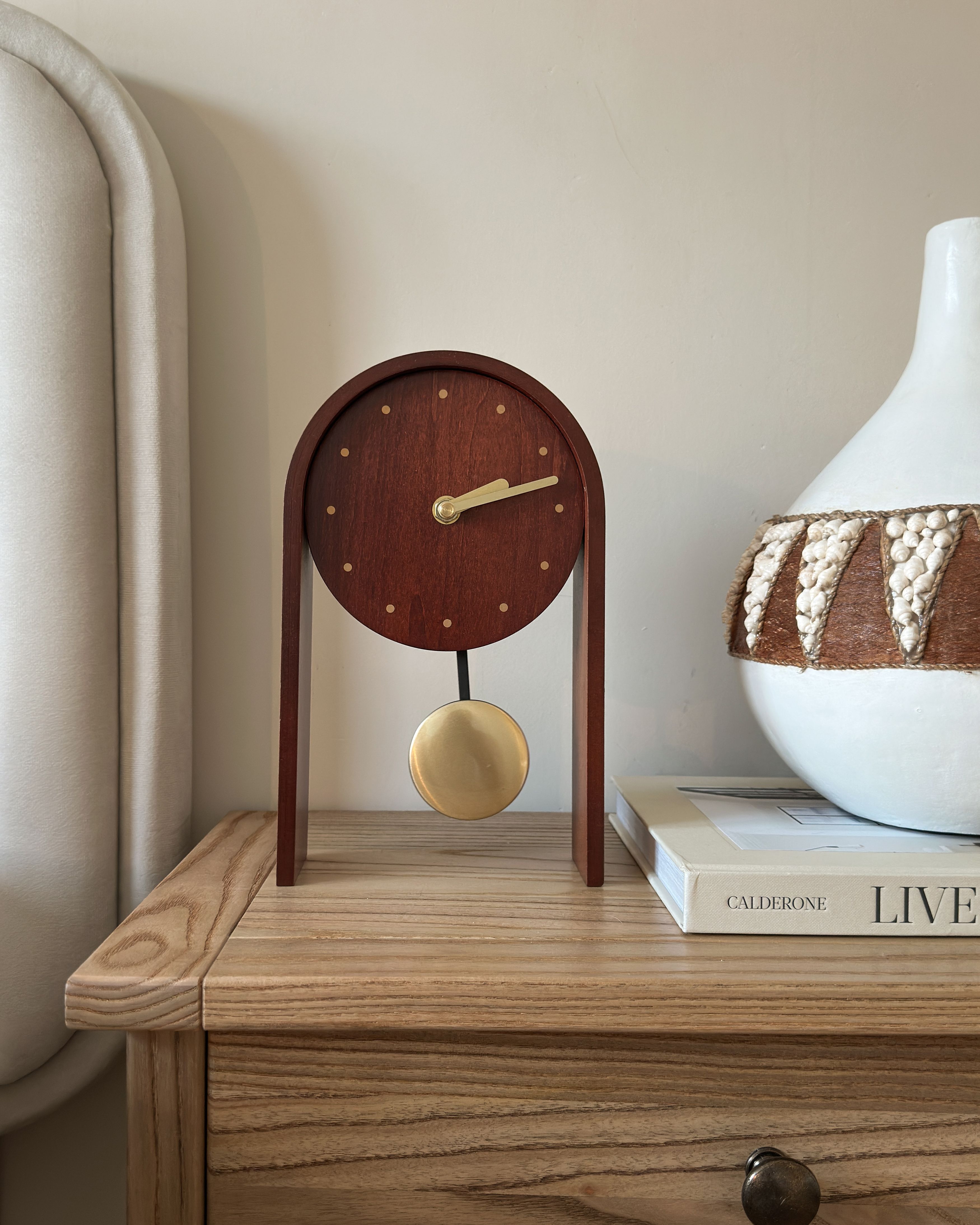 Clock FERDEN 15 cm Brown | Beliani.co.uk
