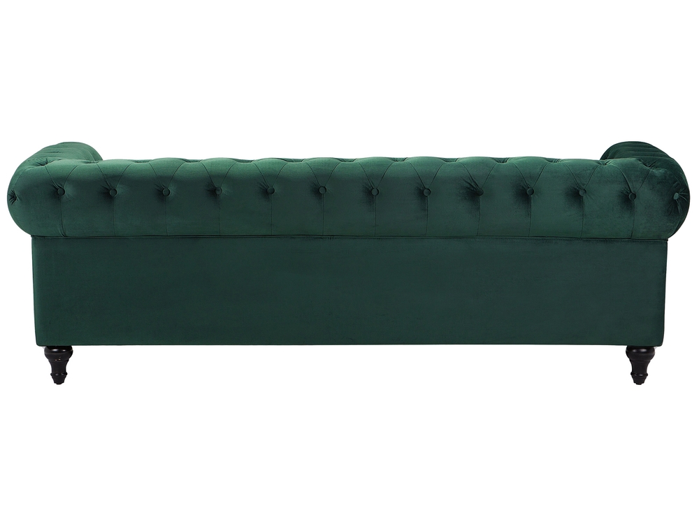 3 Sitzer Sofa Samtstoff grun CHESTERFIELD Beliani