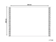 Blanket CHACK Cotton 200 x 220 cm Beige | Beliani.es