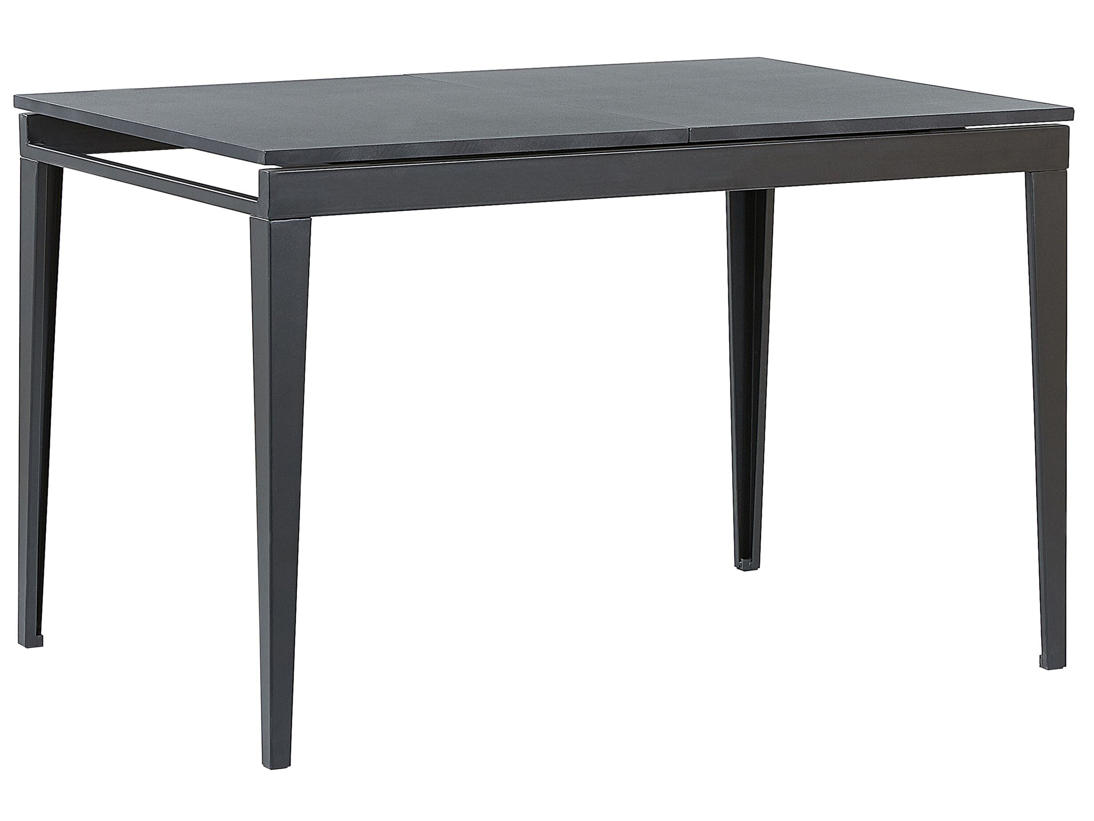 Extending Dining Table 120/160 x 80 cm Black NORLEY | Beliani.co.uk