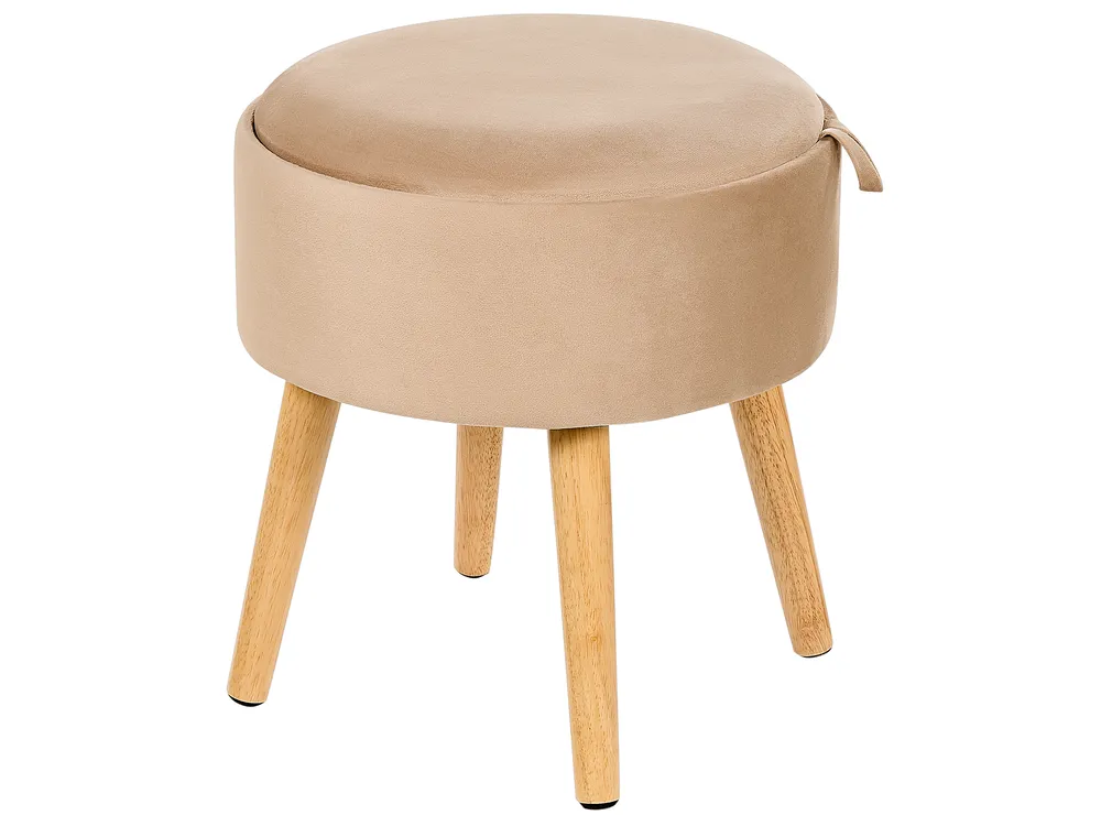Tabouret de rangement NEELY Velours Beige | Beliani.fr