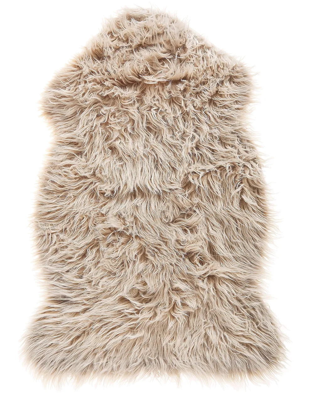 Faux Fur Rug MUNGO Beige 63 x 95 cm | Beliani.co.uk