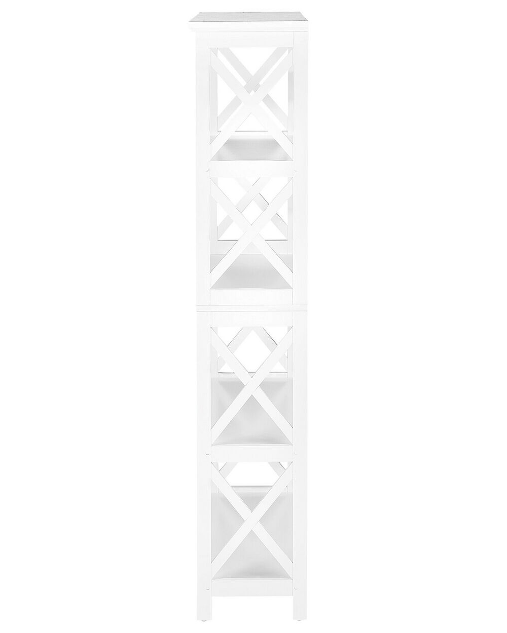 4 Tier Bookcase White FOSTER Beliani