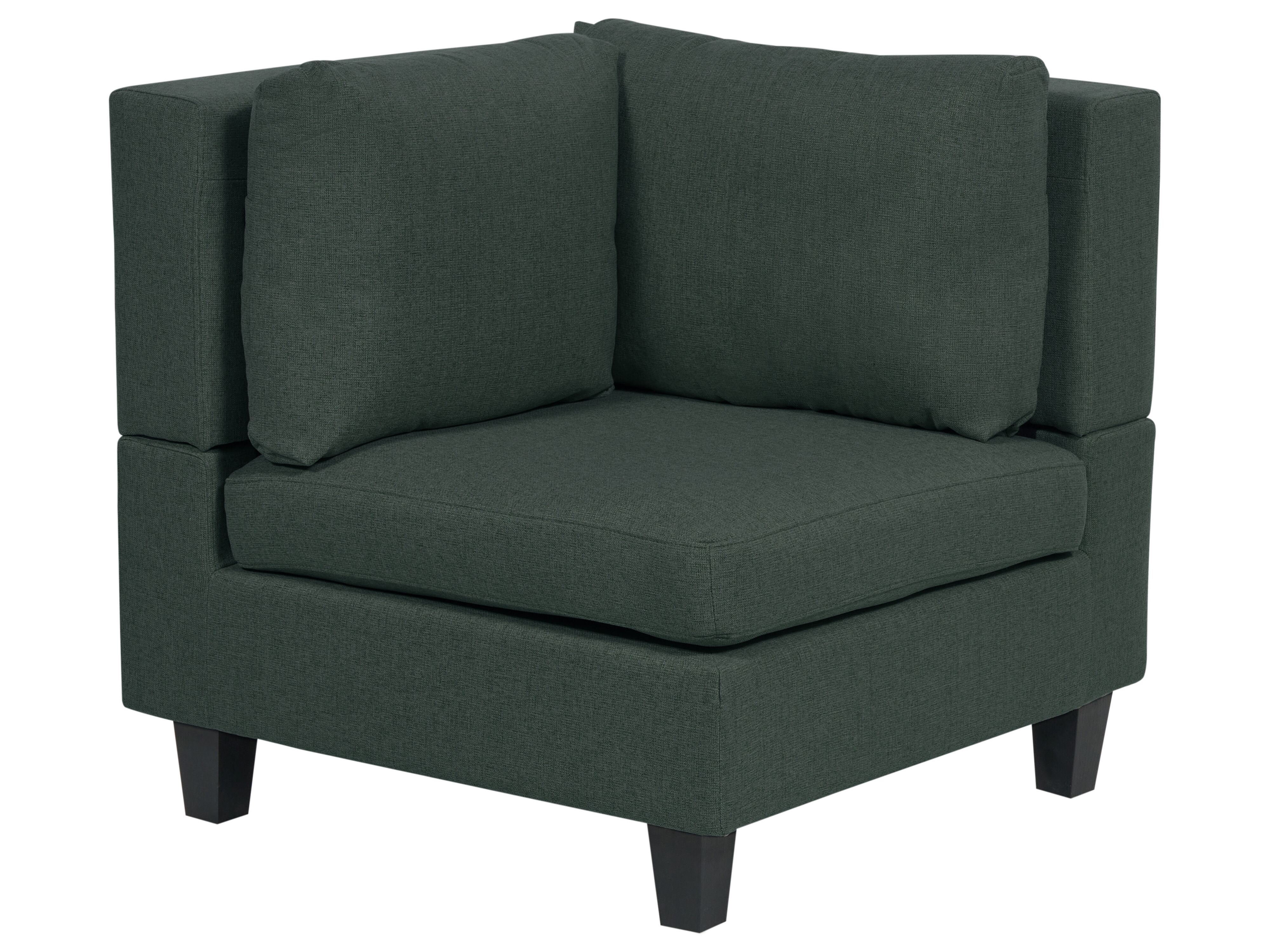 5-seters modulær sofa med puff stoff Mørkegrønn UNSTAD | Beliani.no