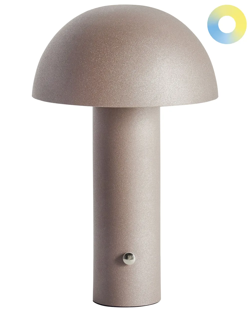 Wireless LED Table Lamp BOJO with Dimmer Metal Brown | Beliani.co.uk