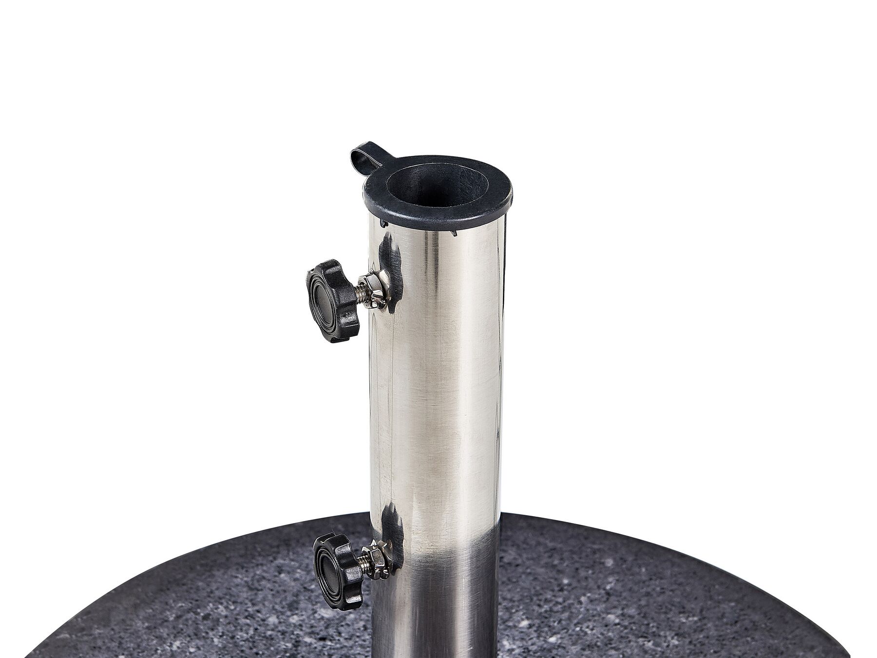 Round Granite Parasol Base Black CEGGIA | Beliani.co.uk