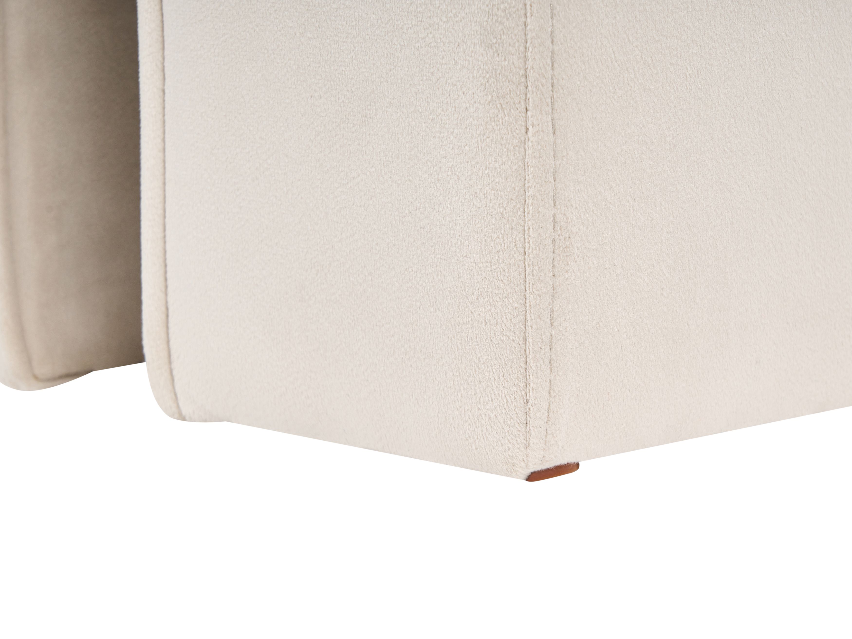 Puff av sammet beige MODOC | Beliani.se