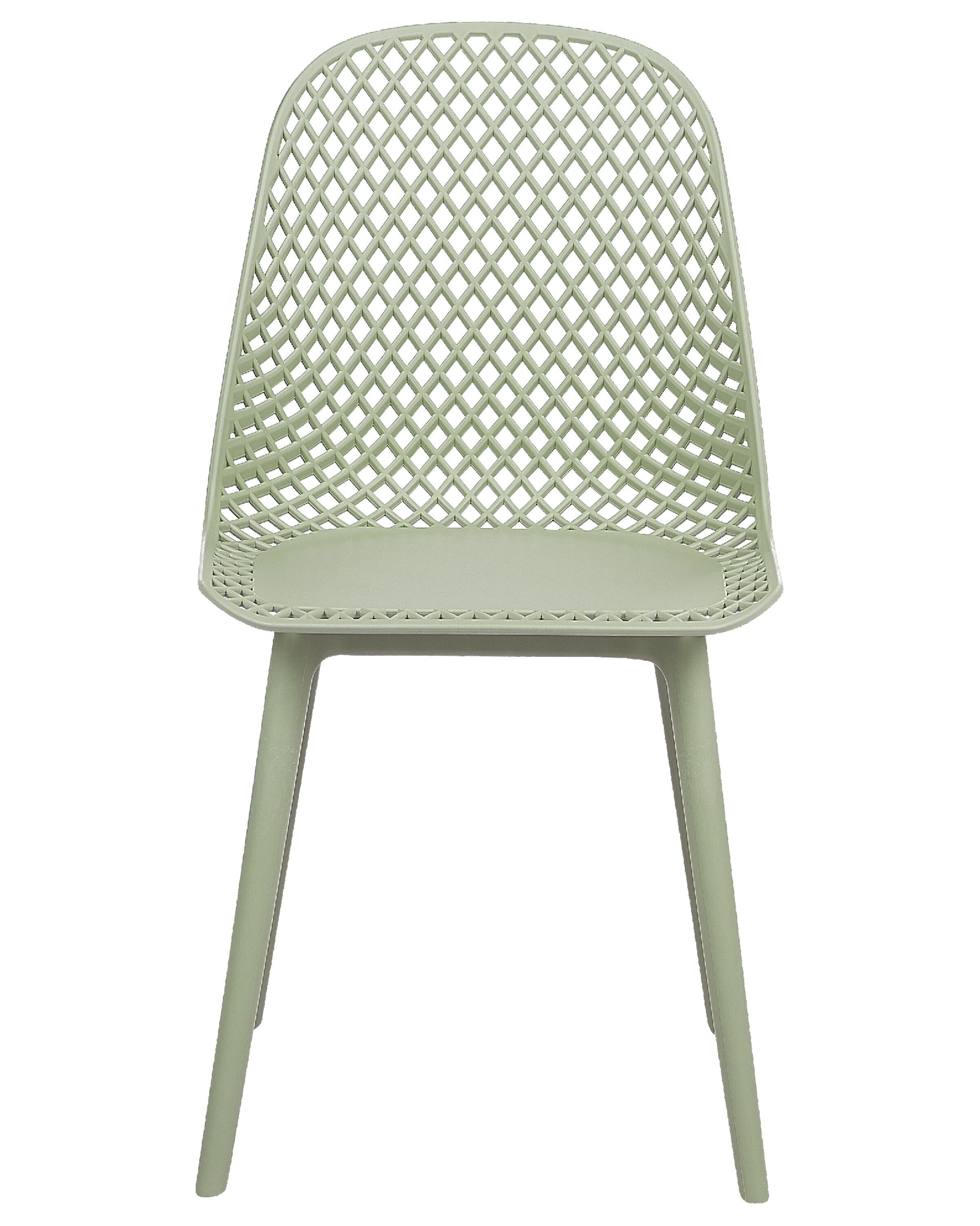 Set of 4 Dining Chairs EMORY Light Green | Beliani.co.uk
