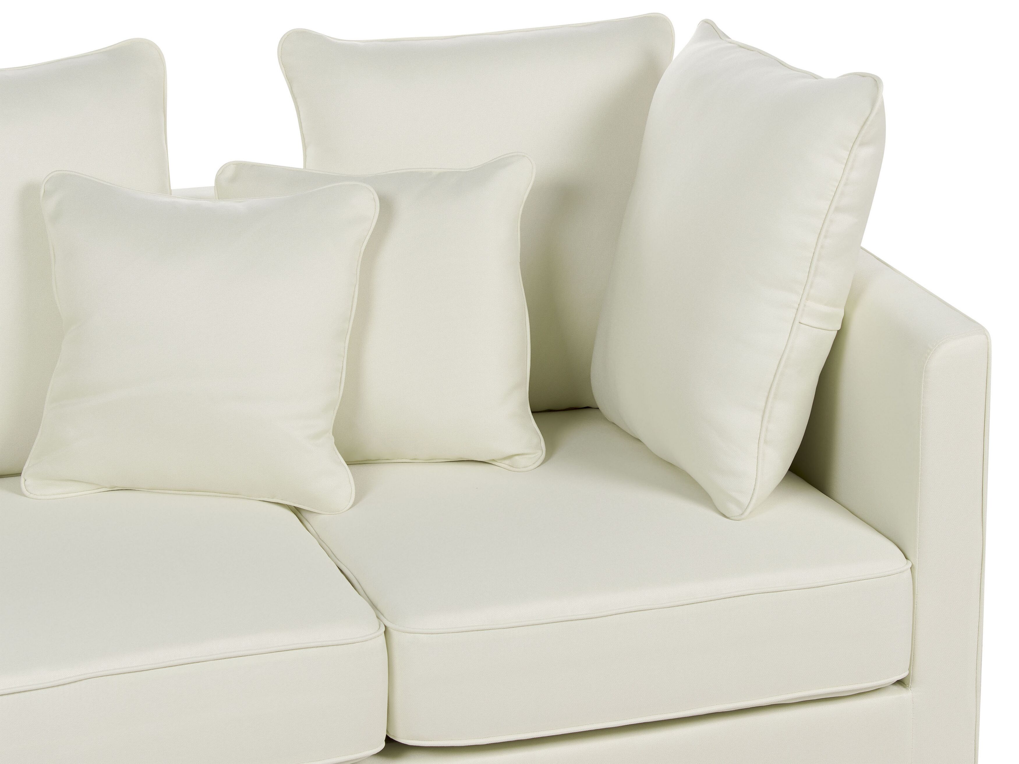 Sofa 3 Seater FENSTAD Fabric Off-White | Beliani.co.uk