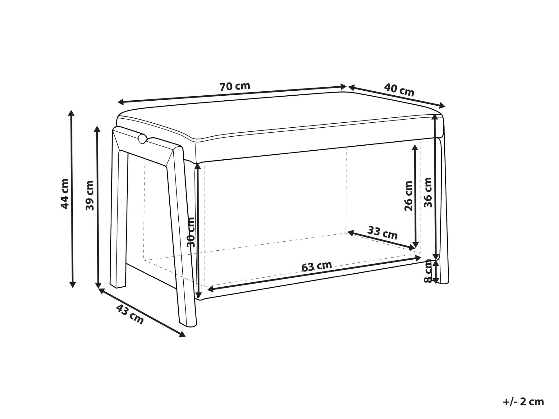 Förvaringsbänk EDLAND Ljusgrön | Beliani.fi