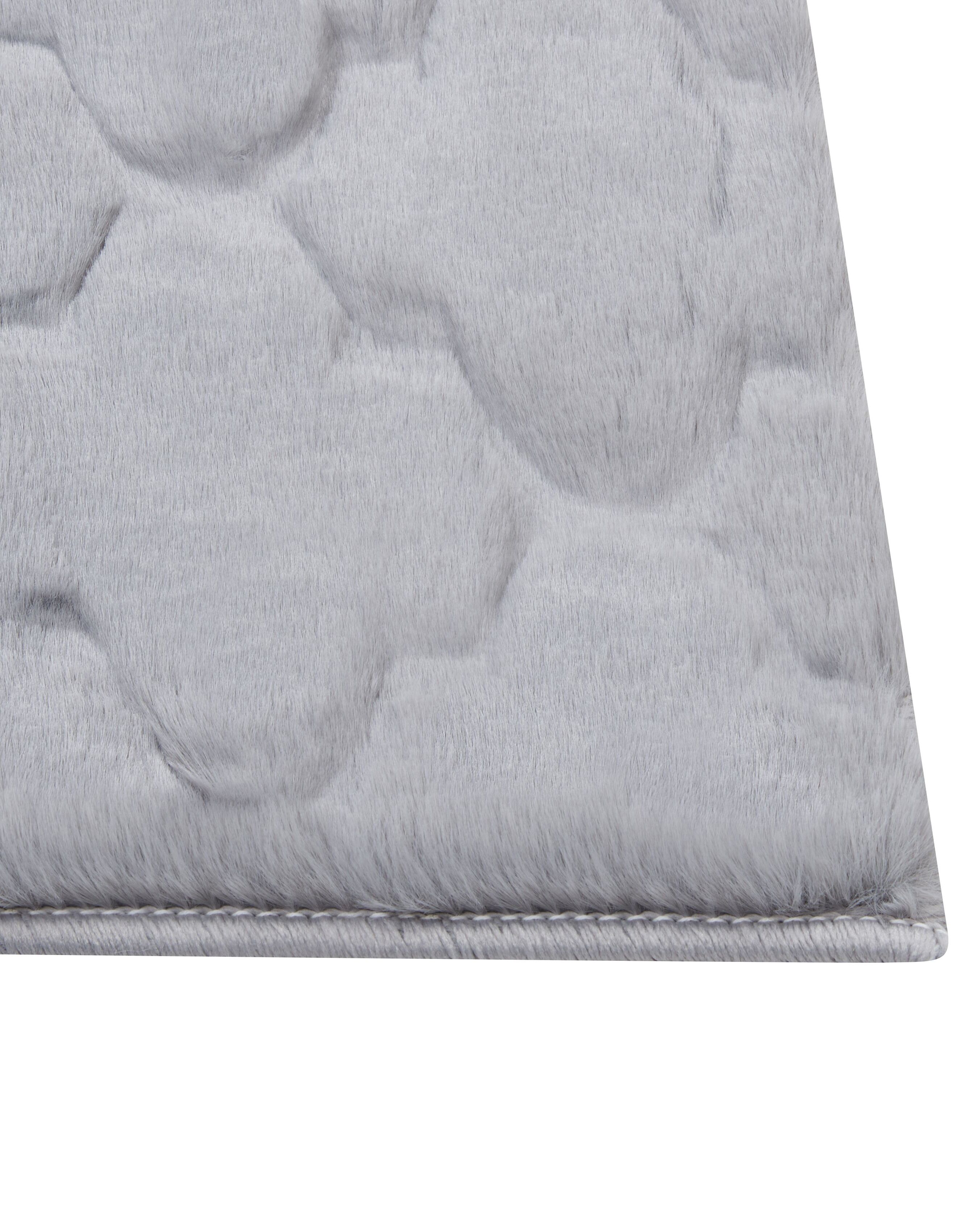 Faux Rabbit Fur Rug 80 x 150 cm Grey GHARO | Beliani.co.uk