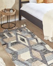 Rug AYGEZARD Multicolour 80 x 150 cm Wool Kilim | Beliani.co.uk