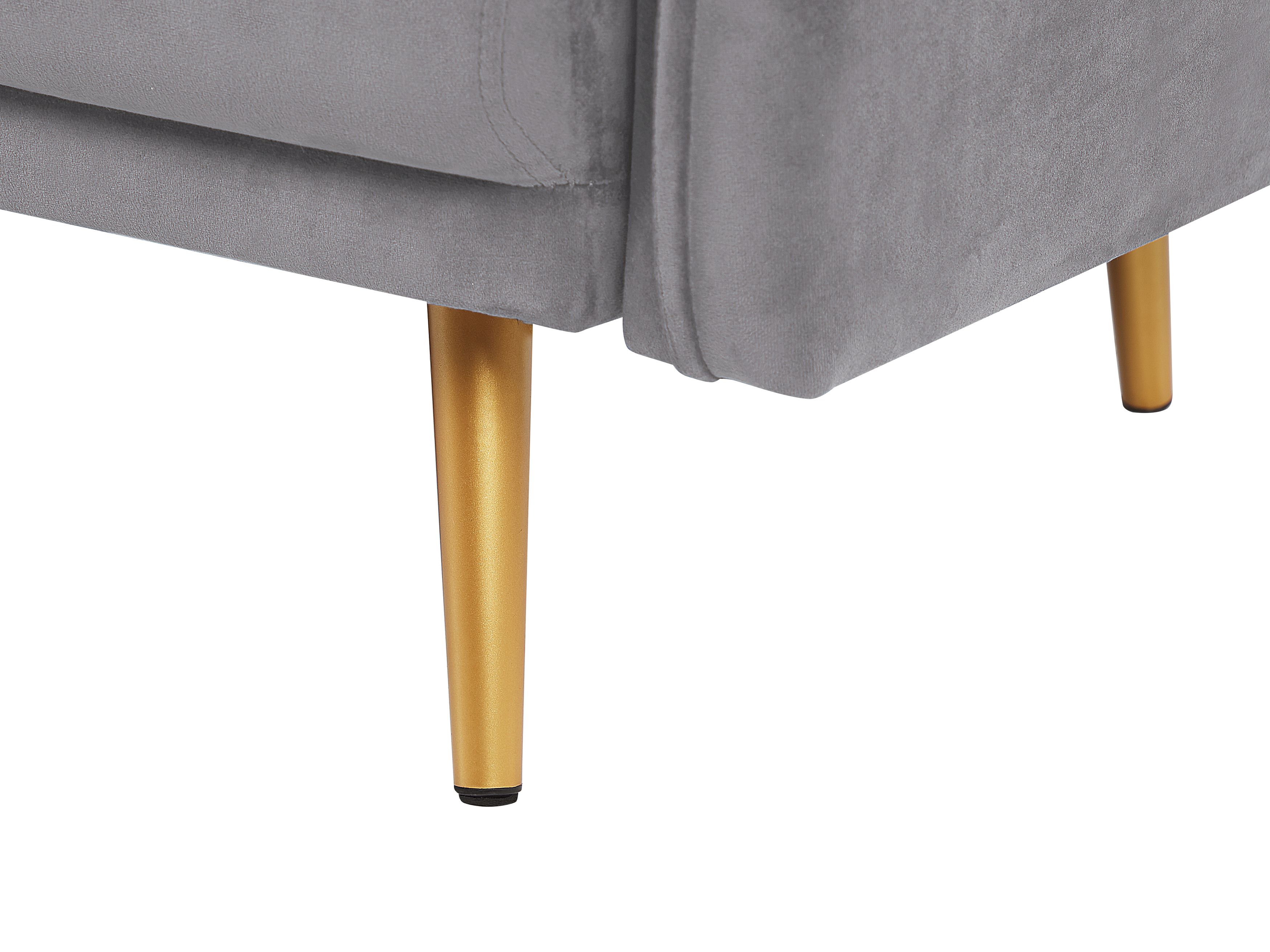 Sofa Set 5-Sitzer MAURA Samtstoff Grau | Beliani.at