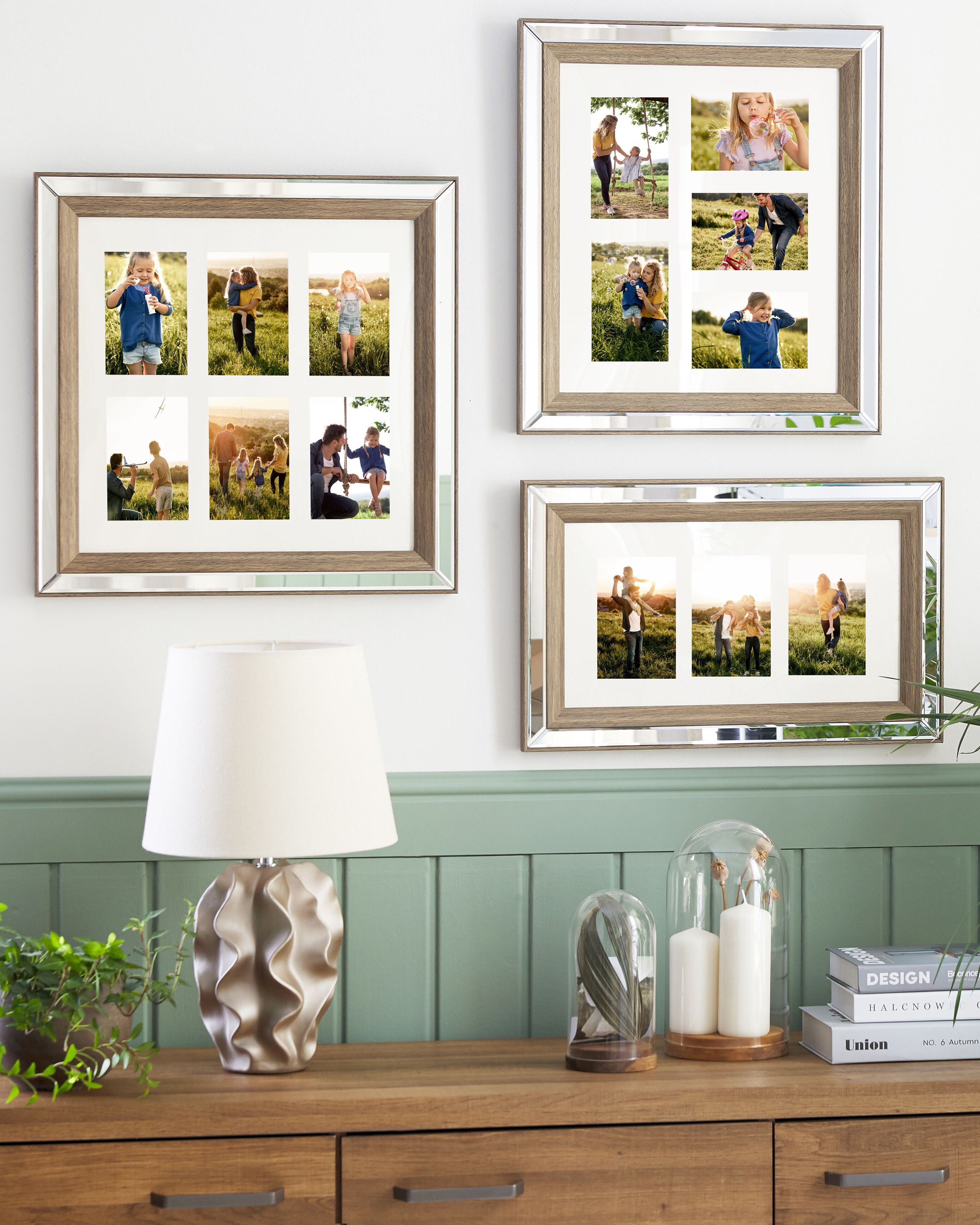 Frame for 6 Photos SINTA Silver | Beliani.co.uk