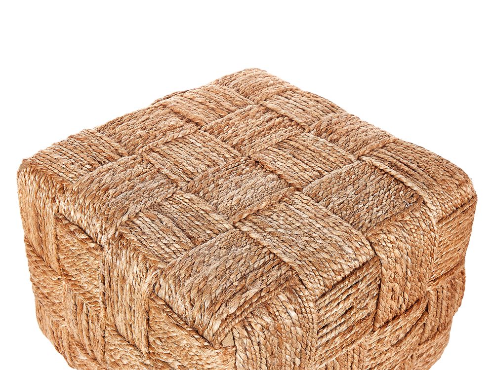 Puff 50 x 35 cm jute beige HOSRI | Beliani.se