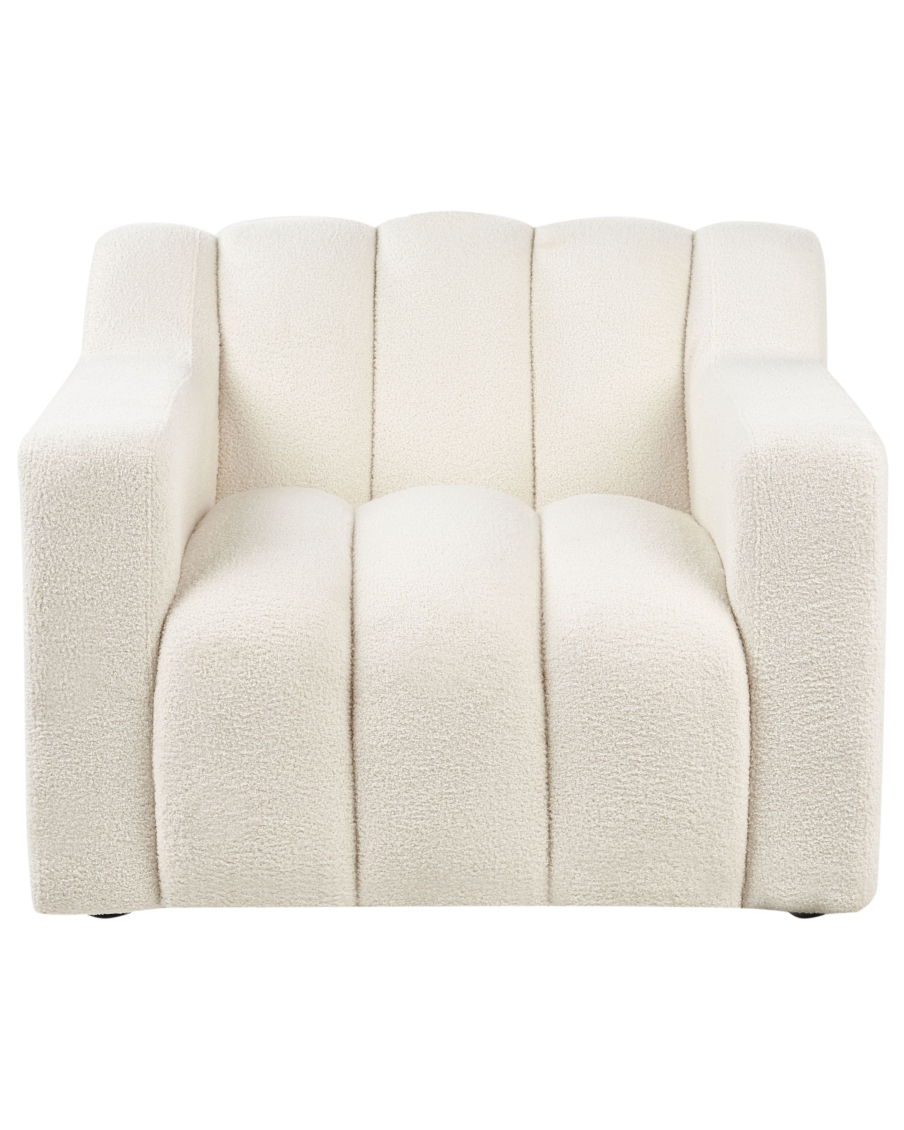 Armchair AGERUP Boucle Off-White | Beliani.co.uk