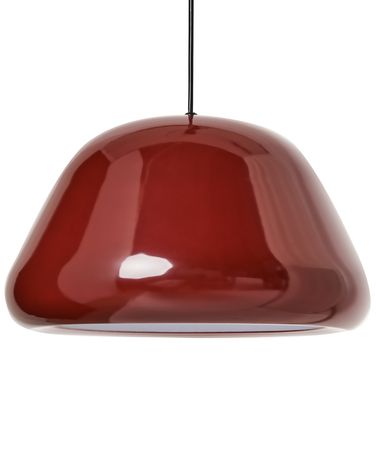 Metal Pendant Lamp Red JOKU | Beliani.co.uk