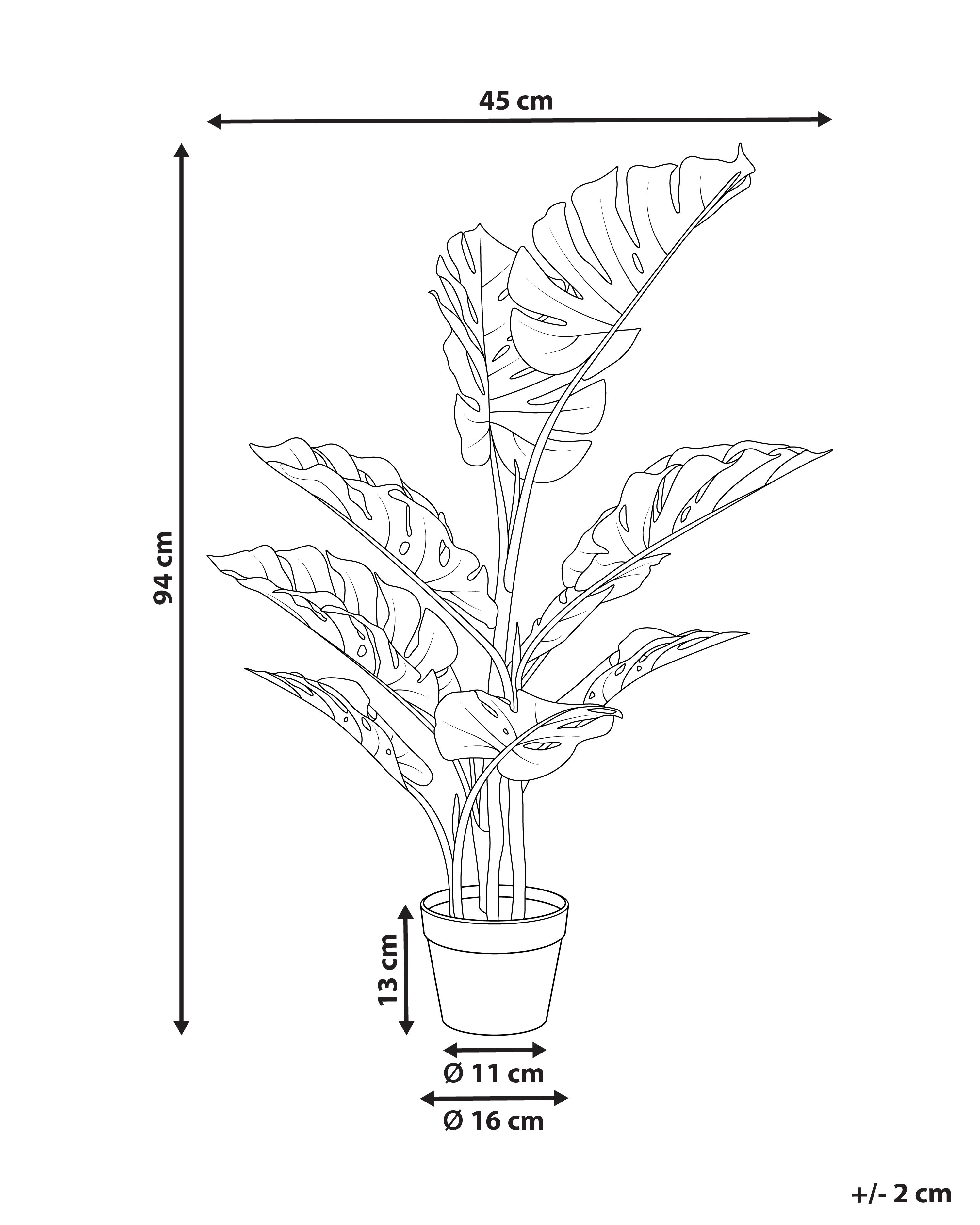 Pianta artificiale 94 cm MONSTERA PLANT | Beliani.it