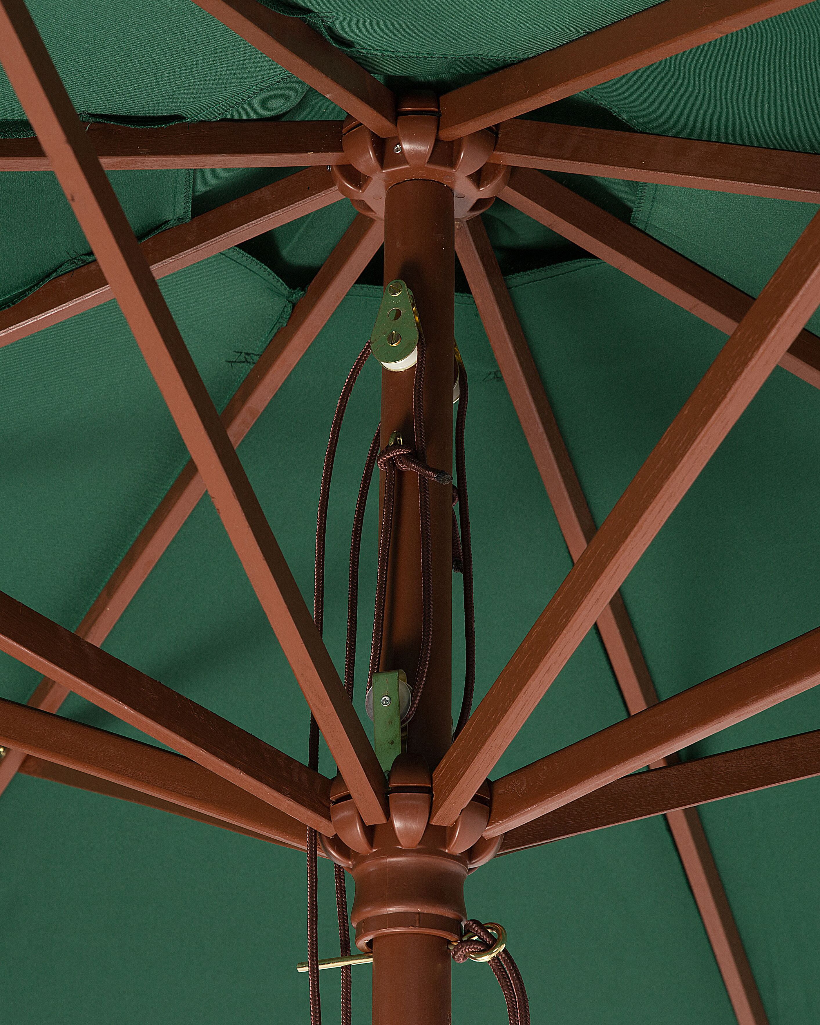 Market Parasol 270 cm TOSCANA Dark Green | Beliani.co.uk