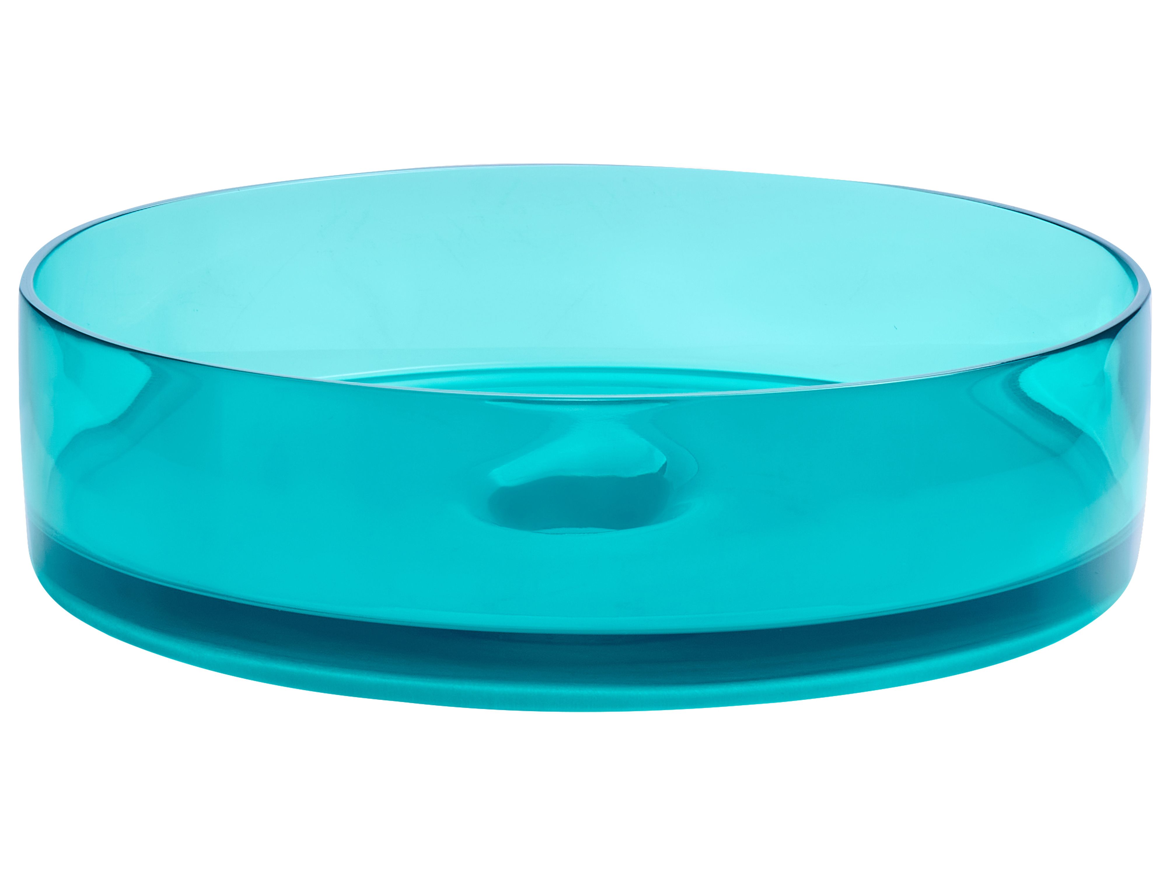 Countertop Basin TOLOSA ⌀ 360 mm Solid Surface Turquoise | Beliani.co.uk