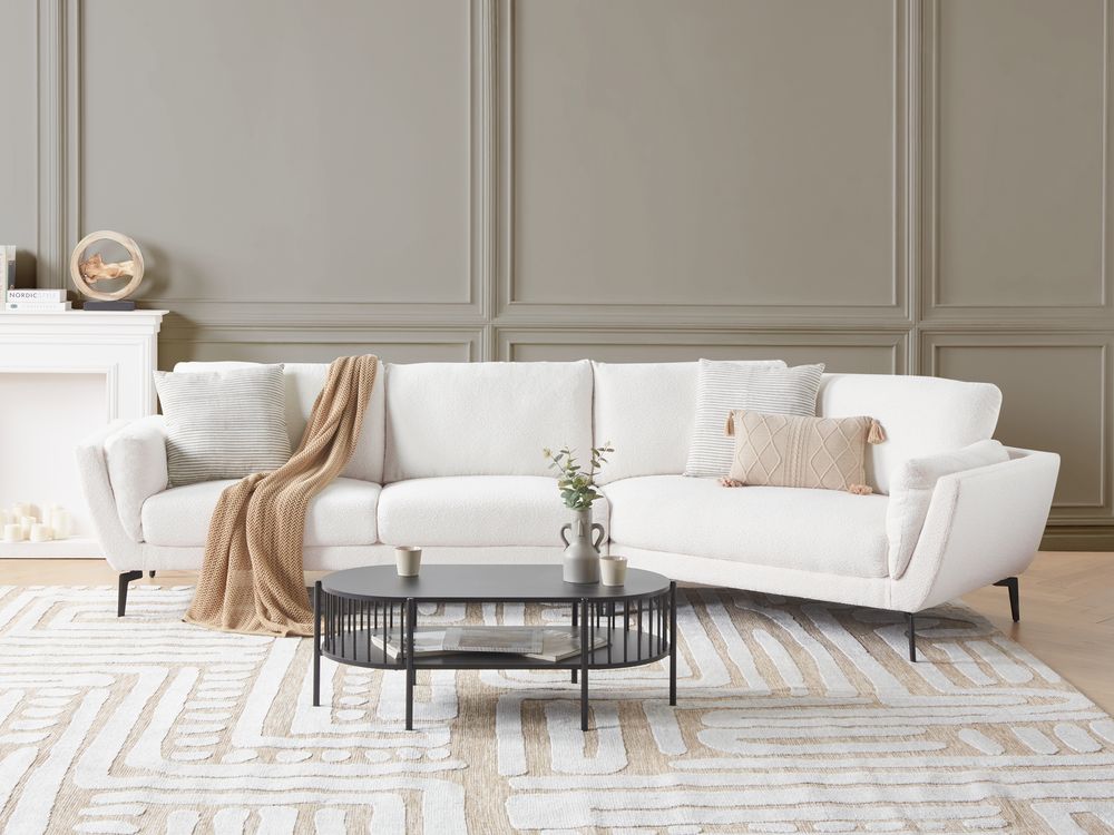 Fauteuil LOVIISA Bouclé Vert foncé | Beliani.fr