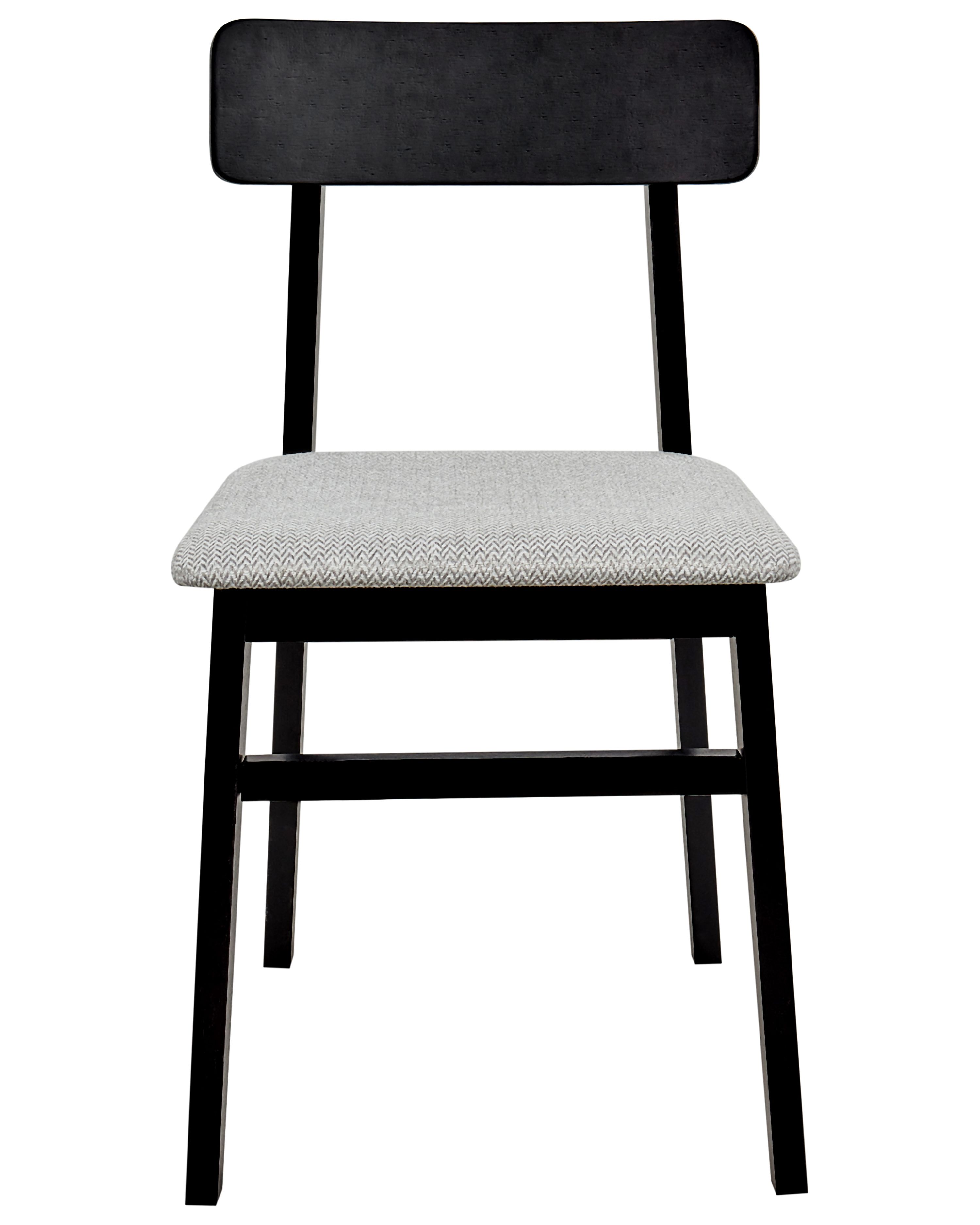 Matstolar set om 2 trä svart/ljusgrå STACY | Beliani.se