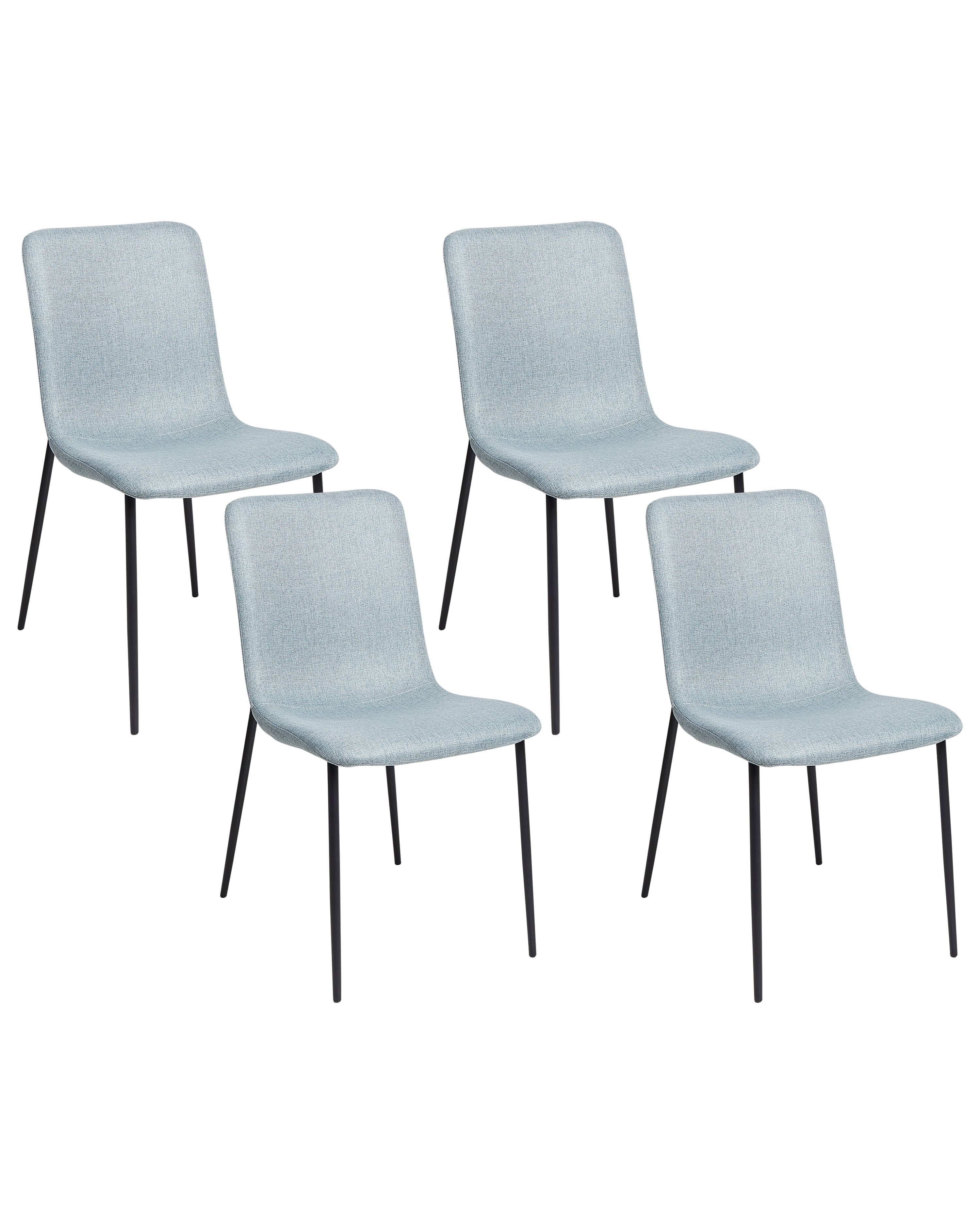 Set of 4 Dining Chairs GLENDIVE Light Blue | Beliani.co.uk