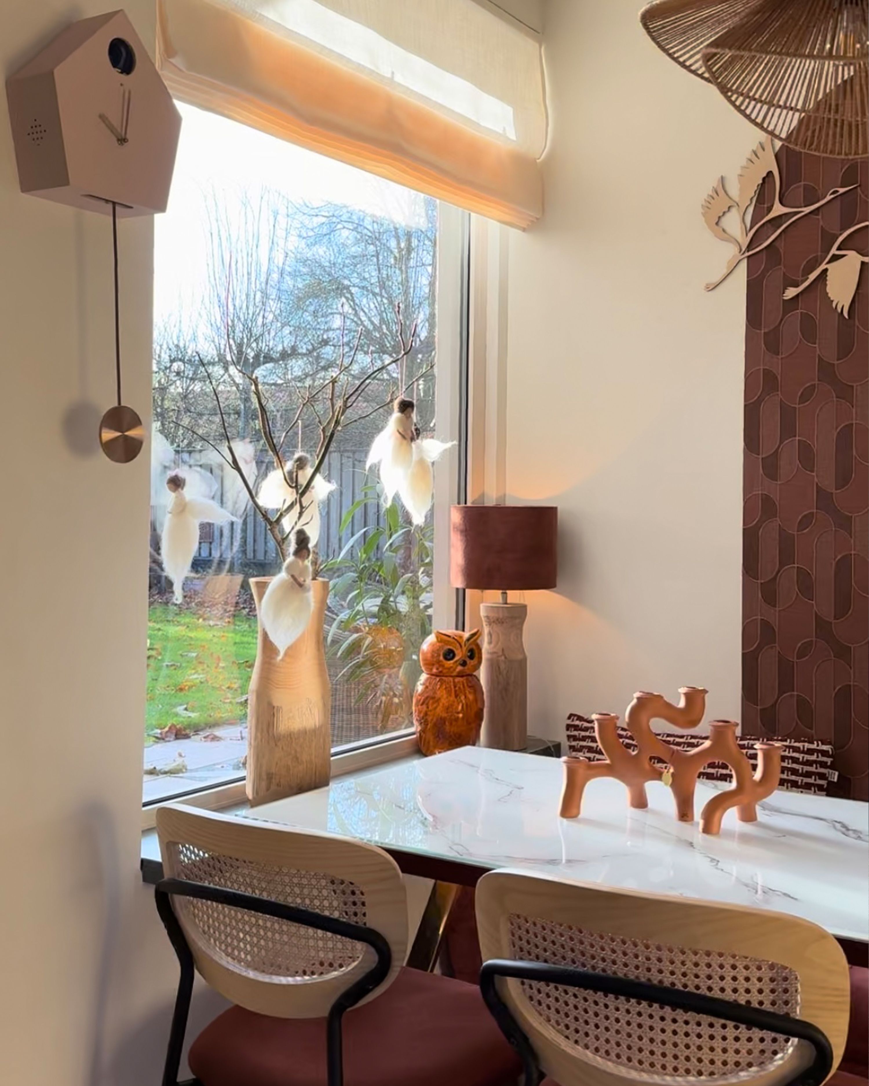 Set of 2 Dining Chairs MAYETTA Rattan Orange | Beliani.co.uk