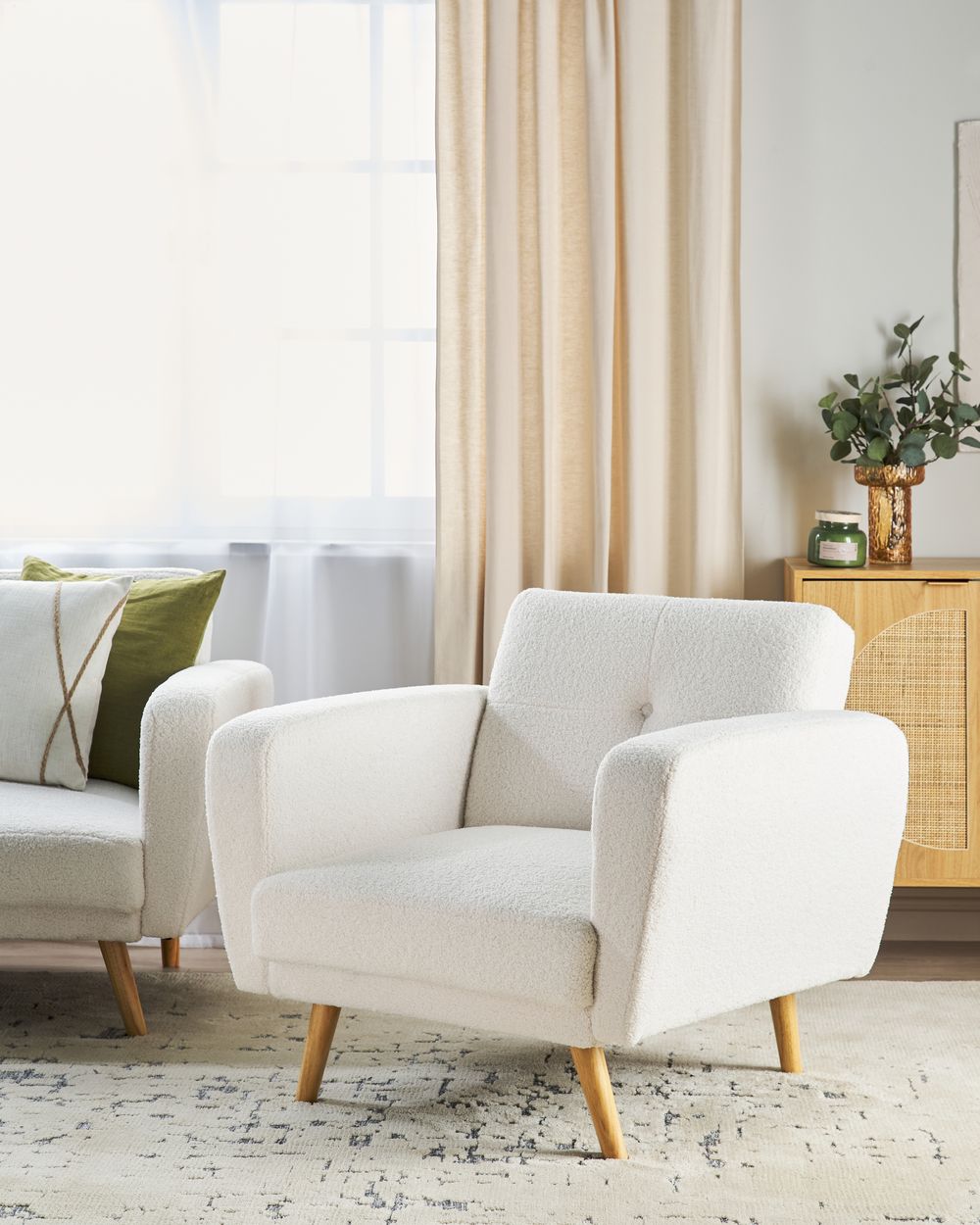 Fotel TROSA Buklé Fehér | Beliani.hu