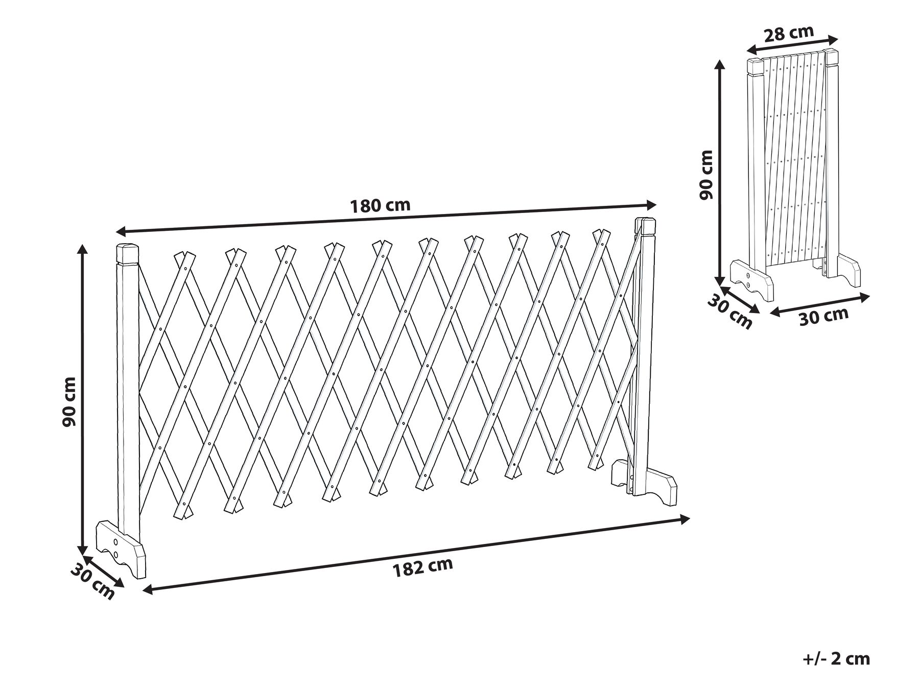 Garden Trellis SCIOLZE Extendable Dark Brown | Beliani.co.uk