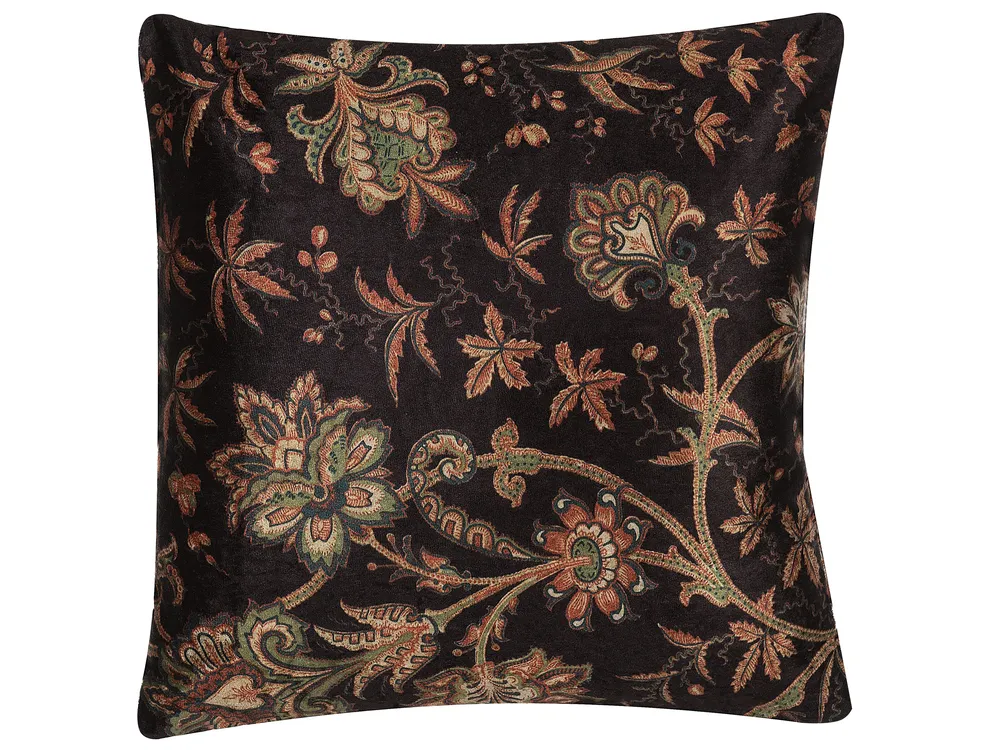 dark brown patterned cushions