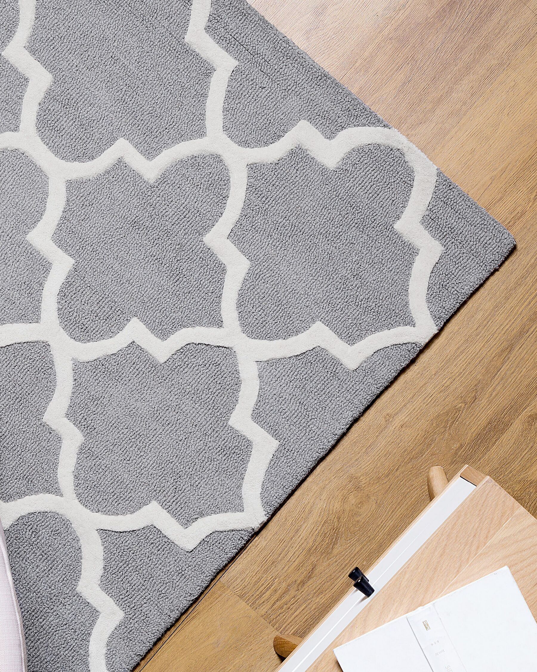 Wool Area Rug 80 x 150 cm Grey SILVAN | Beliani.co.uk