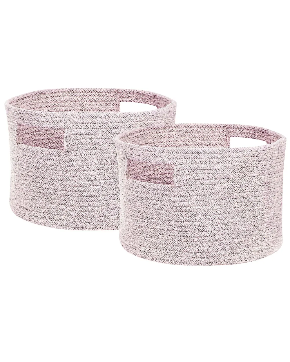 Set di 2 cestini CHINIOT Cotone Rosa pastello | Beliani.it