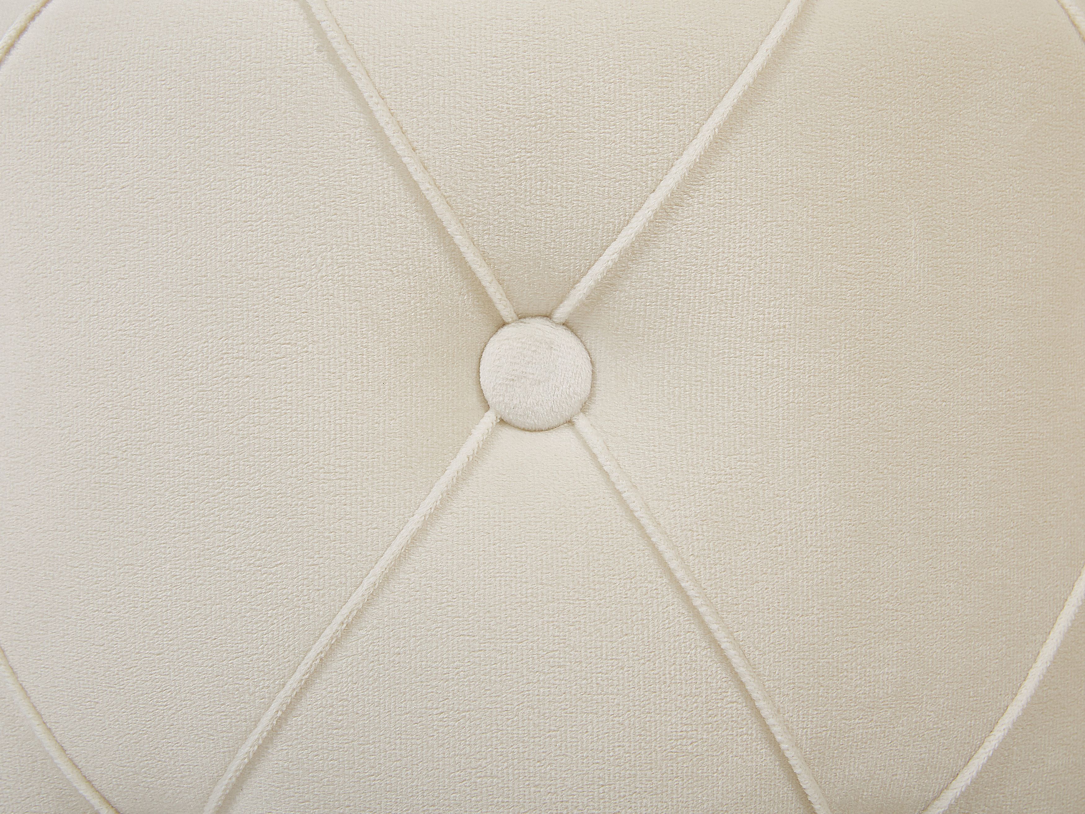 Poef set van 2 fluweel wit PUEBLO | Beliani.nl