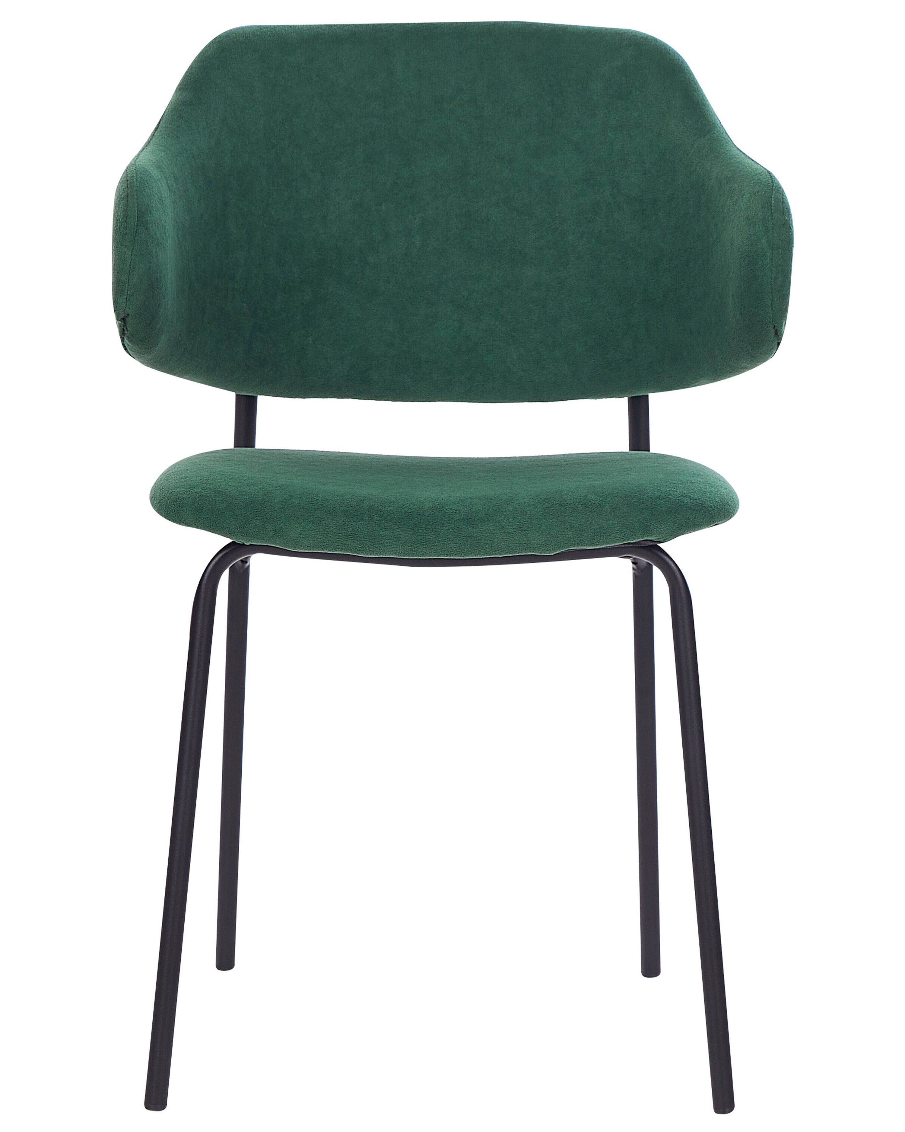 Set of 2 Dining Chairs KENAI Dark Green | Beliani.co.uk
