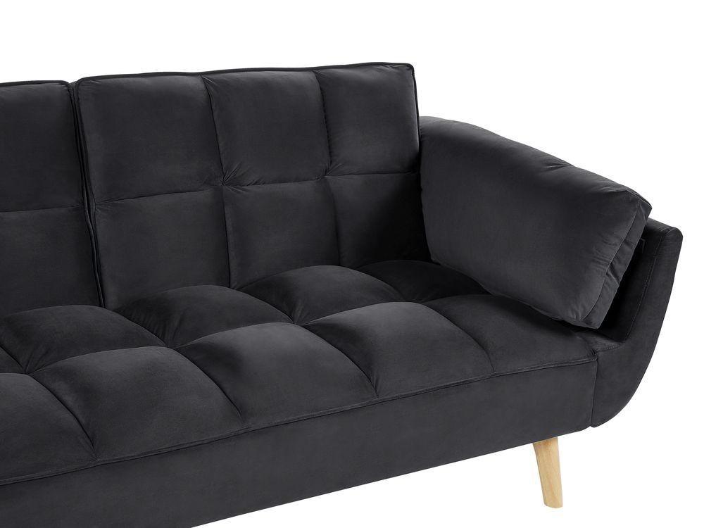 Black crushed velvet sofa bed store