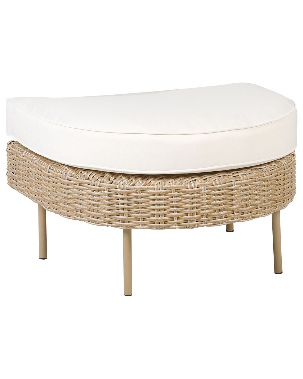 Garden Armchair with Ottoman ARCILLE PE Rattan Natural Beliani