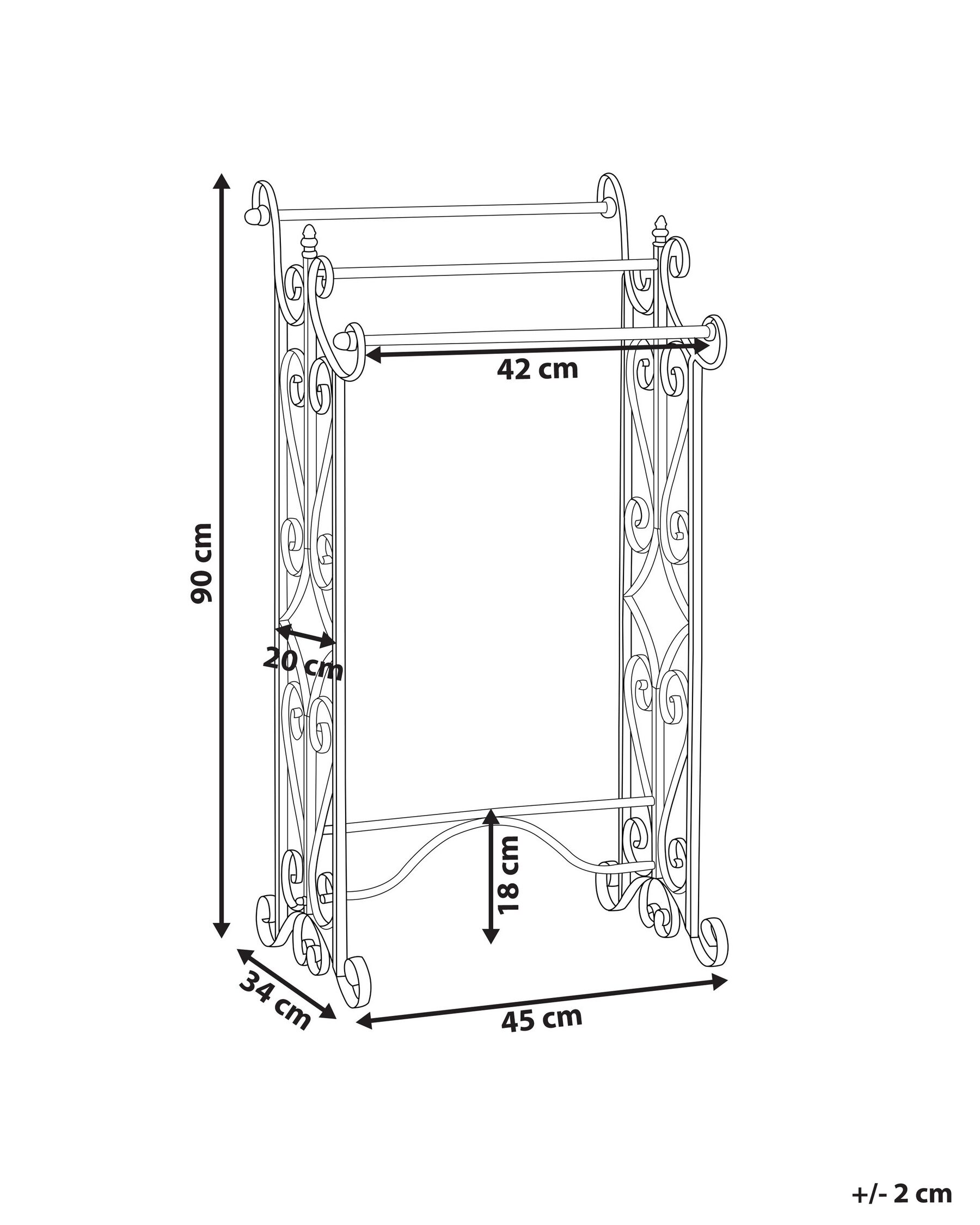 Pyyheteline CHILLAN metalli Harmaa | Beliani.fi
