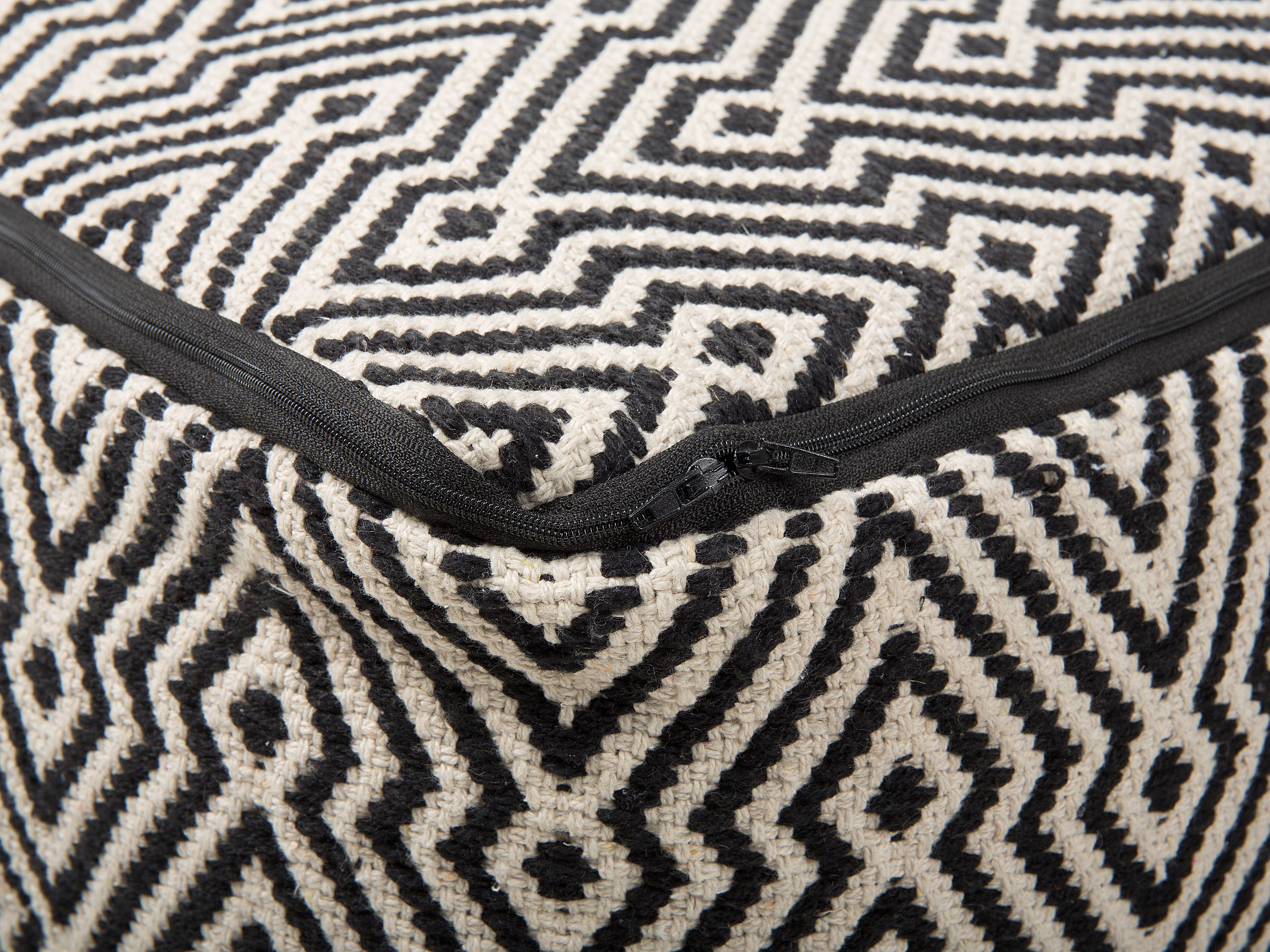 Poef zwart/wit MUKKI | Beliani.nl